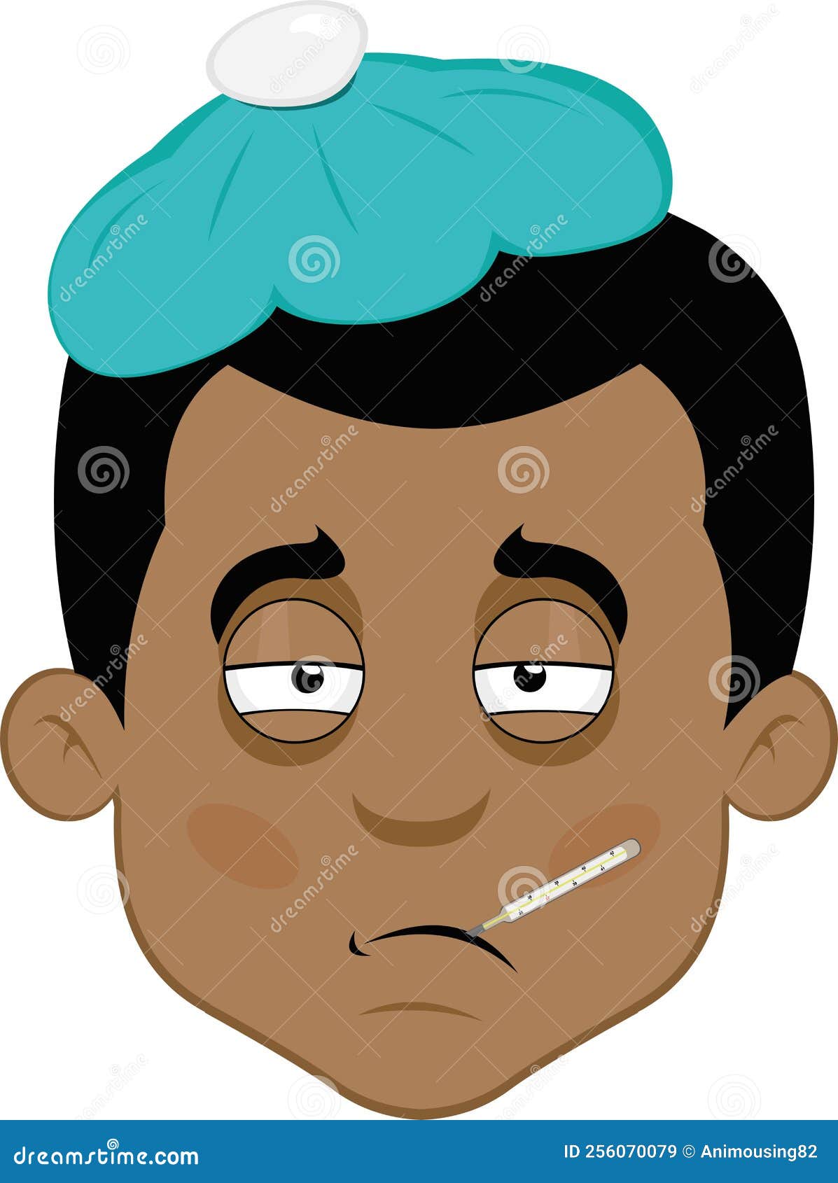 Vector Head Man Cartoon Ill Stock Vector - Illustration of medicine ...