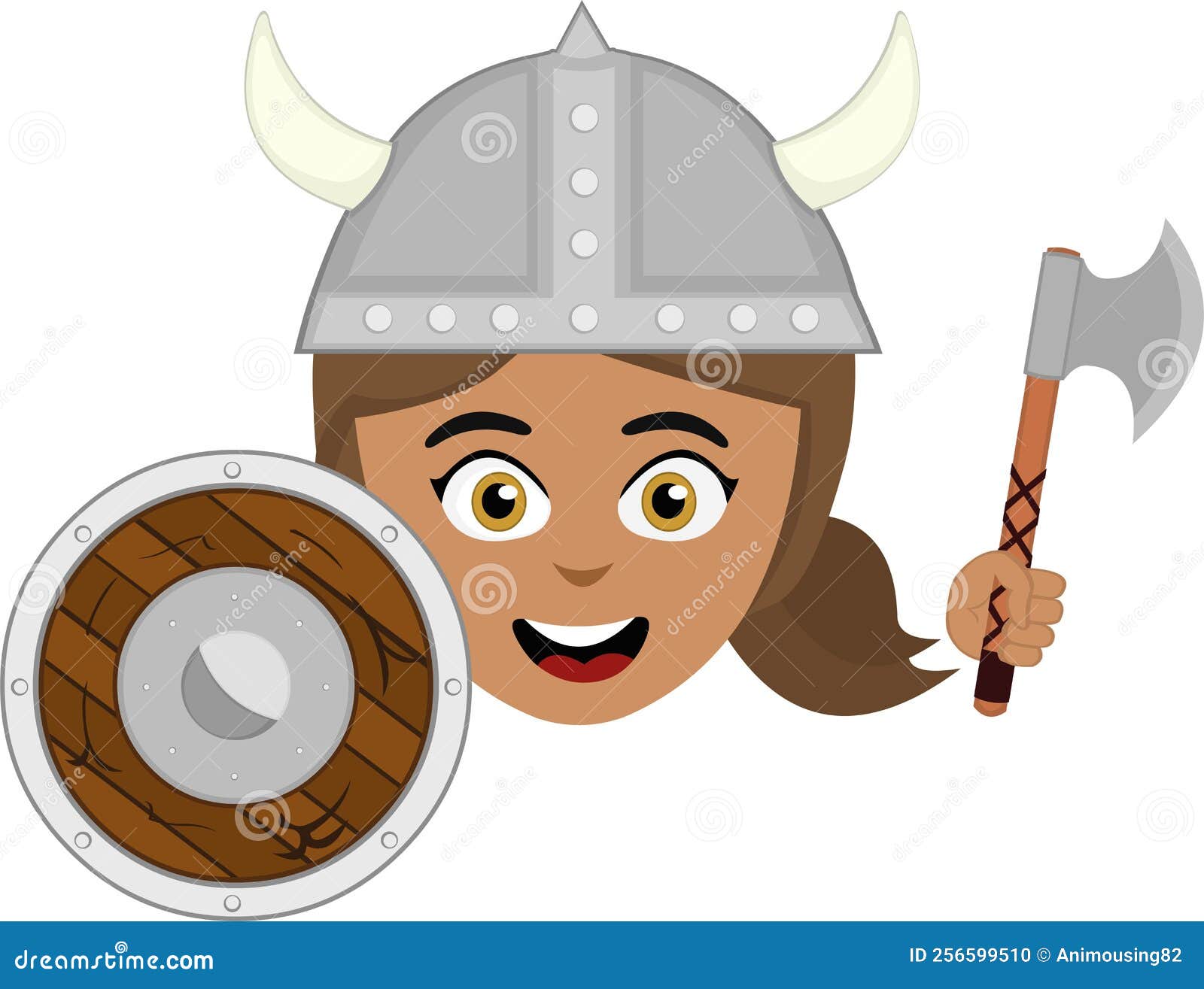 Viking Emoticon Cartoon Face Icon Vector Illustration | CartoonDealer ...