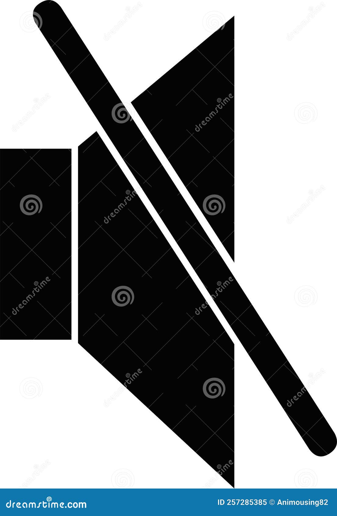 Vector icon sound disabled stock vector. Illustration of sound - 257285385