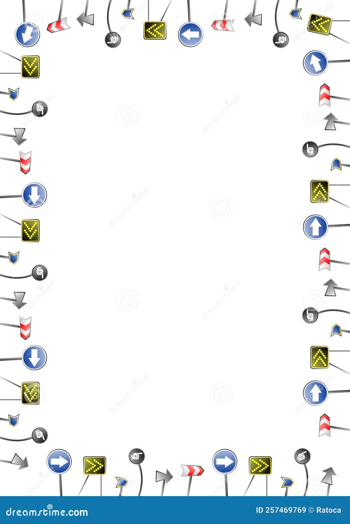 Traffic background frame stock vector. Illustration of traffic - 257469769