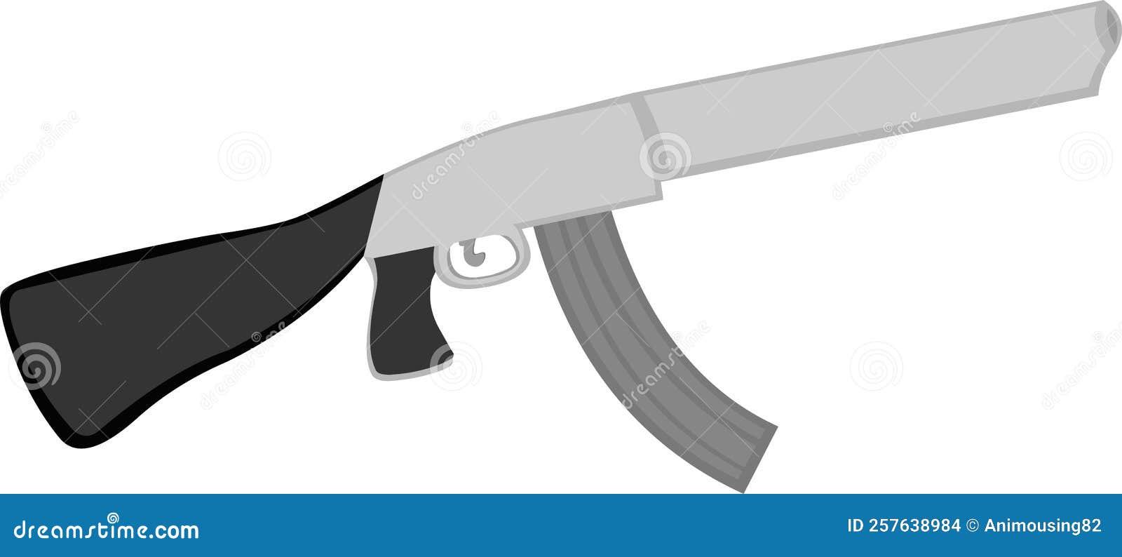 Vector War Machine Gun Cartoon Stock Vector - Illustration of handgun ...