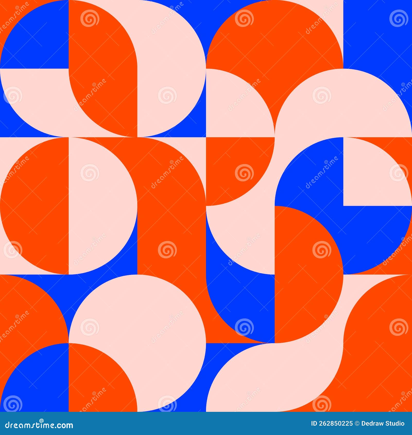 Modern Geometric Shape Mosaic Illustration Stock Vector - Illustration ...