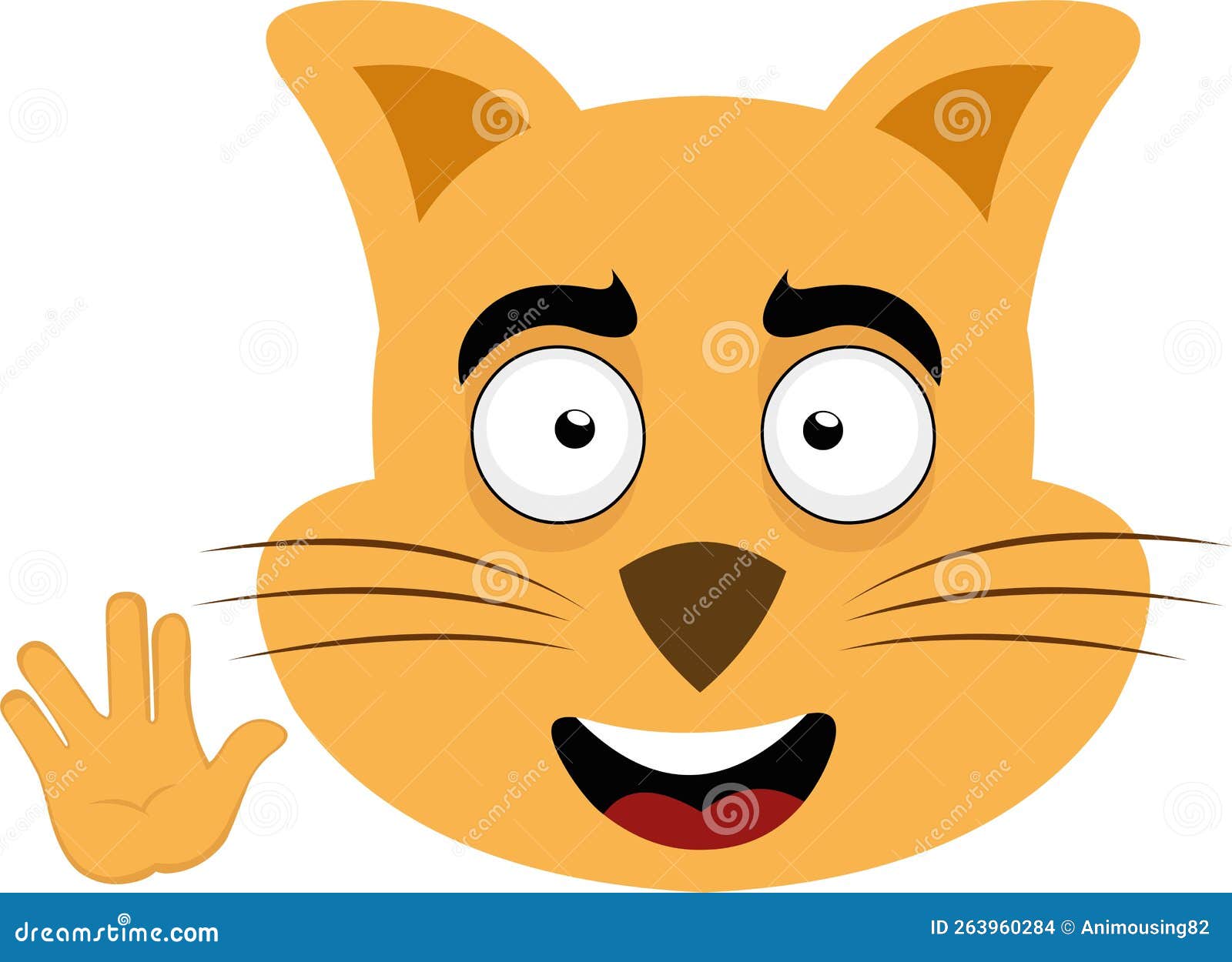 Cartoon Vulcan Salute Hand Gesture Vector Illustration | CartoonDealer ...