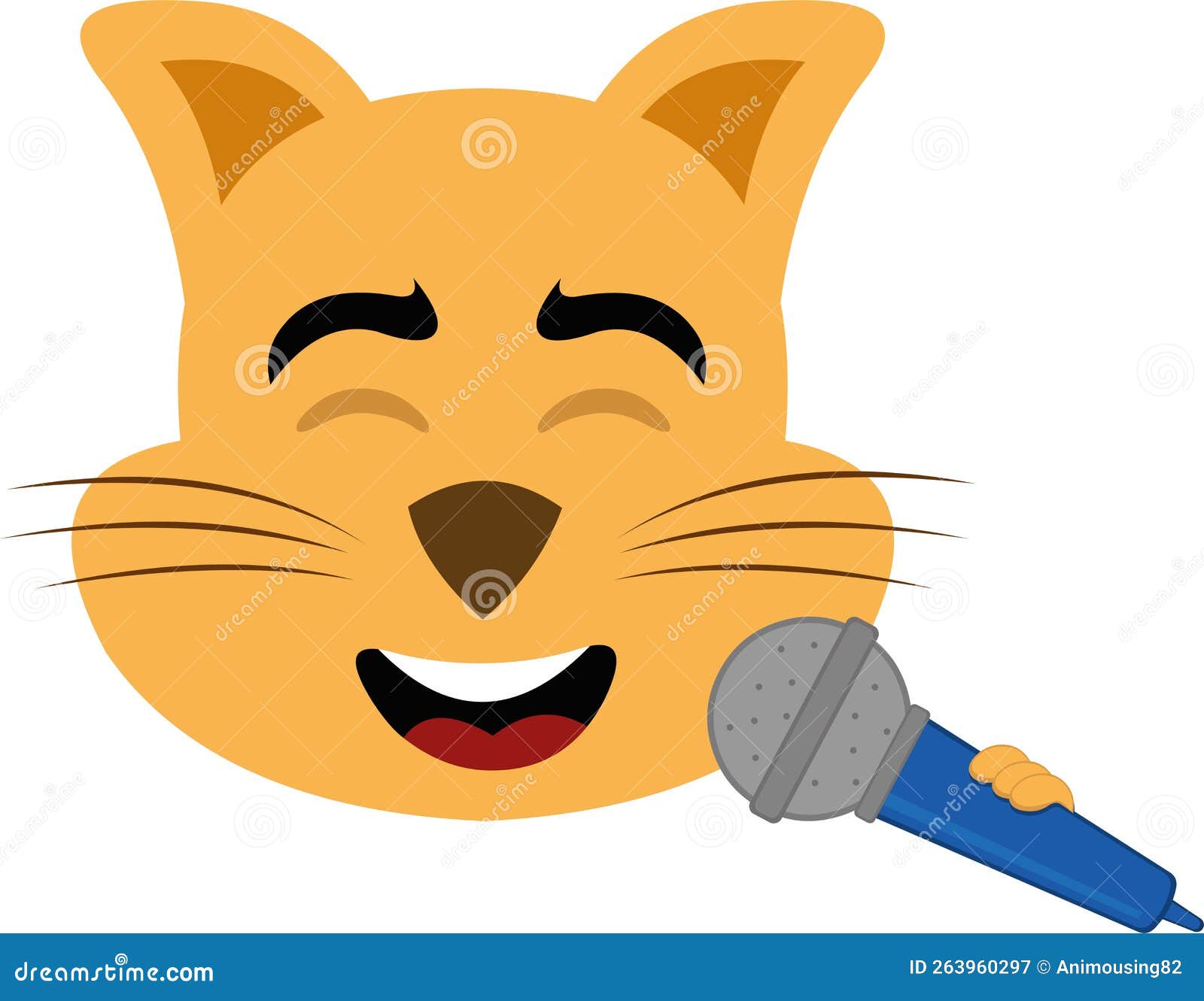 Guy Sing Into The Microphone Sticker, Cartoon Character, Hand Drawing ...