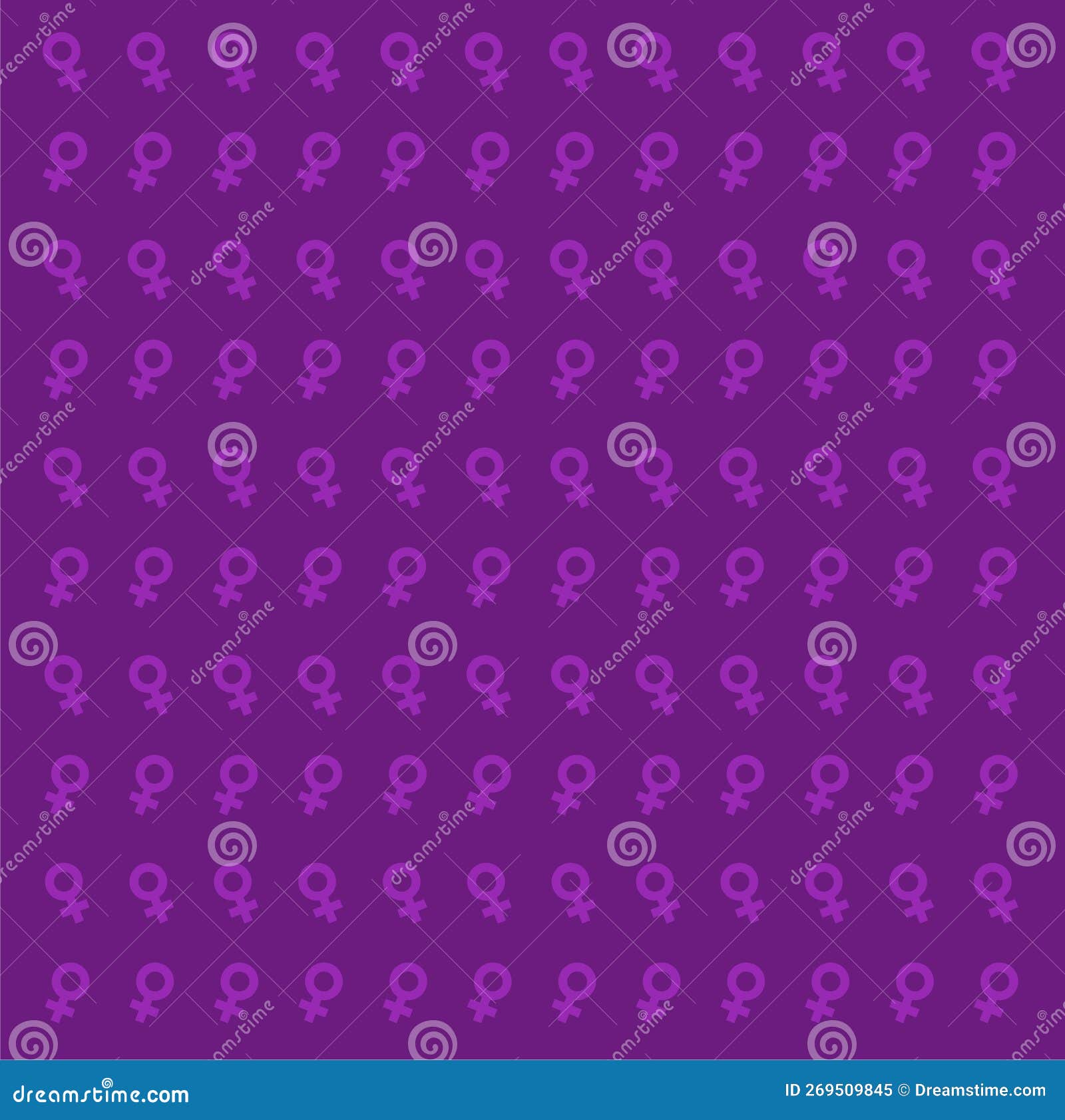 Background with Pattern of Female Signs in Violet Color. Stock Vector ...