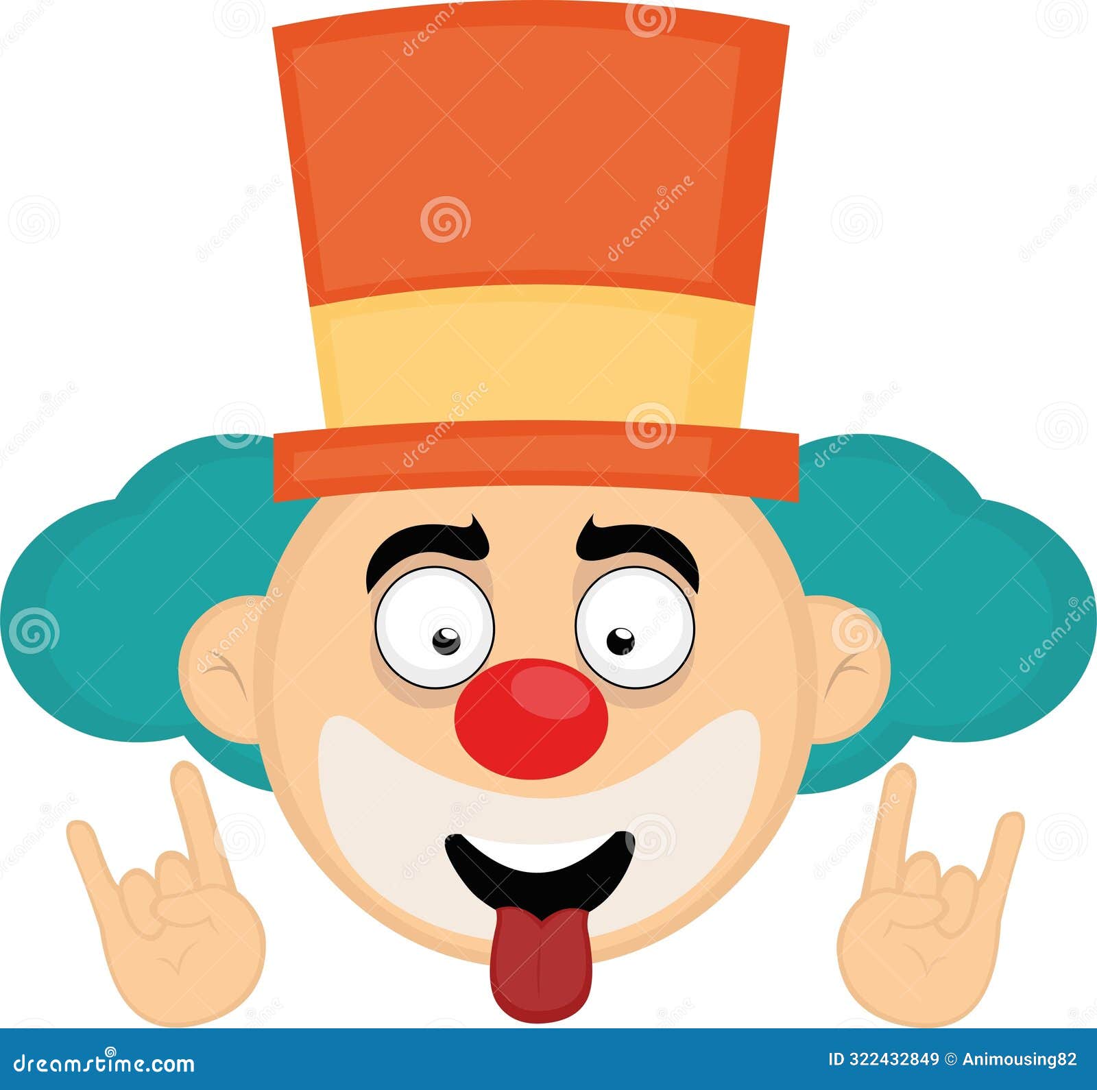 Head Clown Hands Heavy Metal Stock Vector - Illustration of culture ...