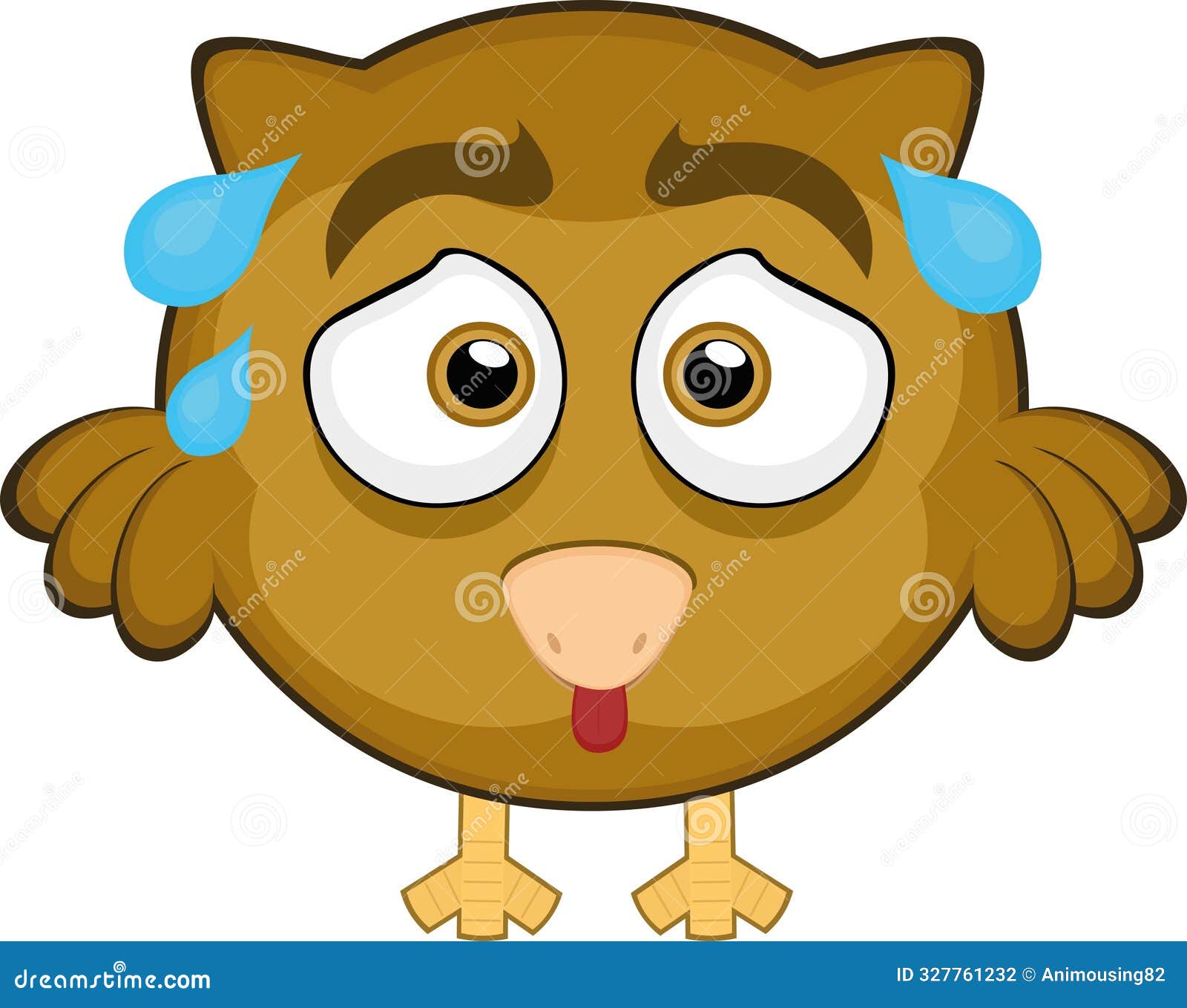 Exhausted Cartoon Clock Character Vector Illustration | CartoonDealer ...