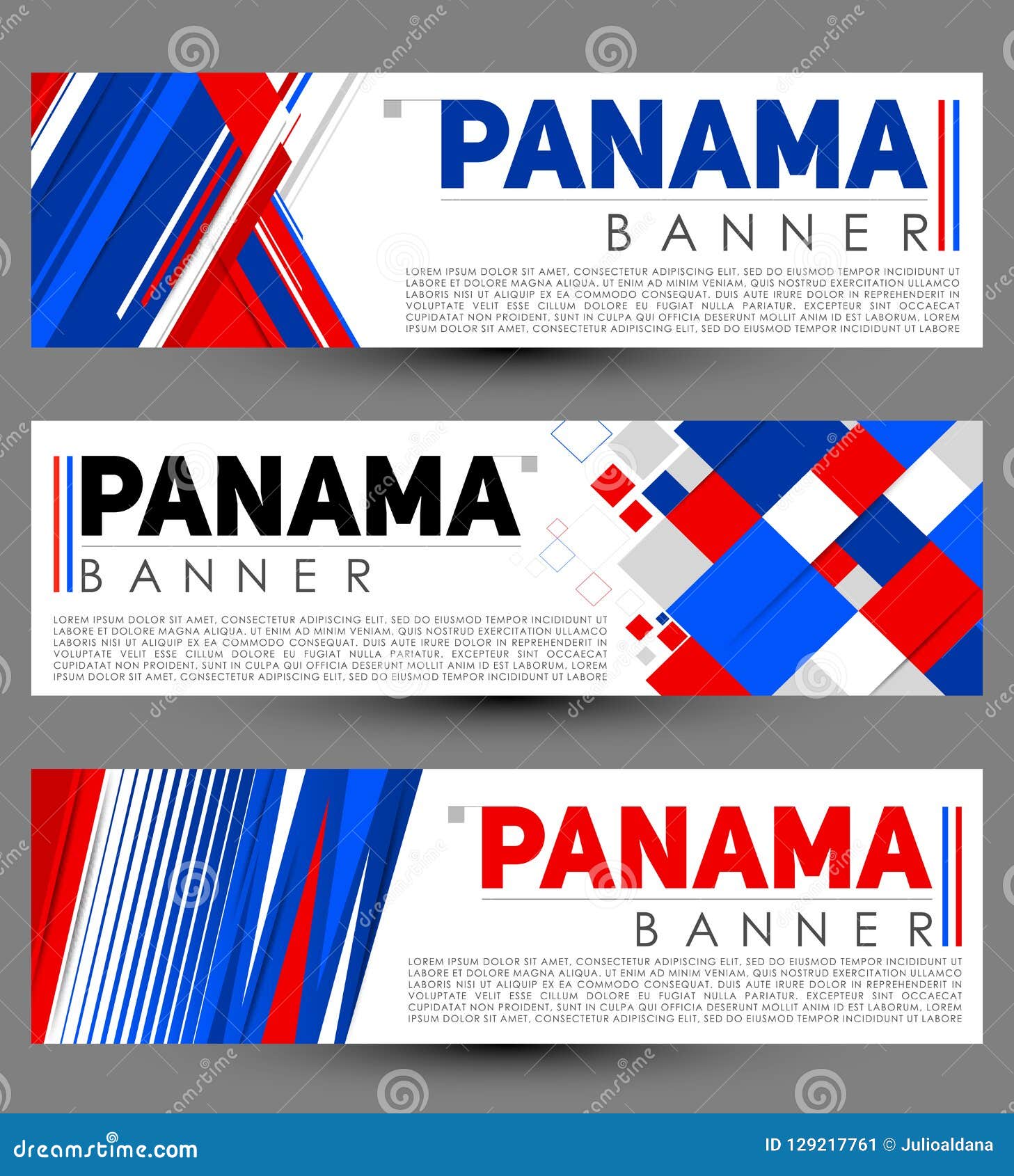Panama Modern Banner Template Vector Set Design Stock Vector ...