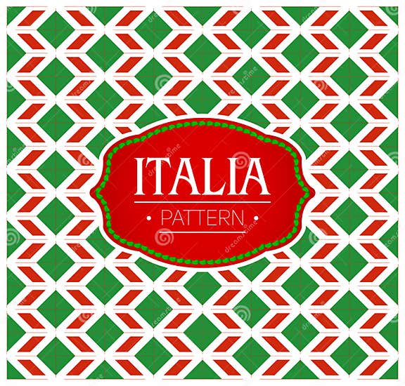 Italia Pattern, Seamless Background Texture and Emblem Stock Vector ...