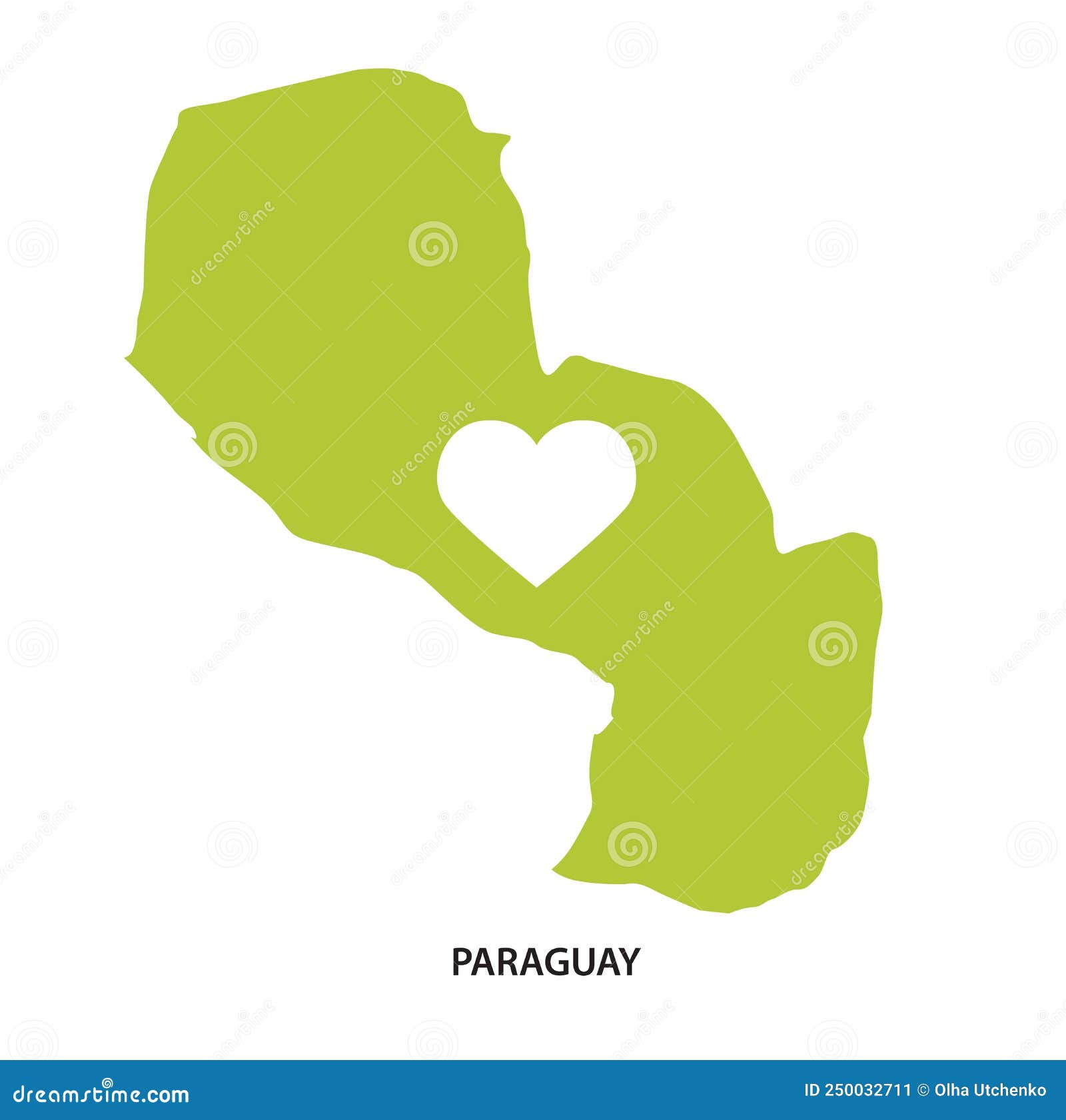 Imprimir. Mapa Vectorial De Paraguay. Silueta Ilustración del Vector ...