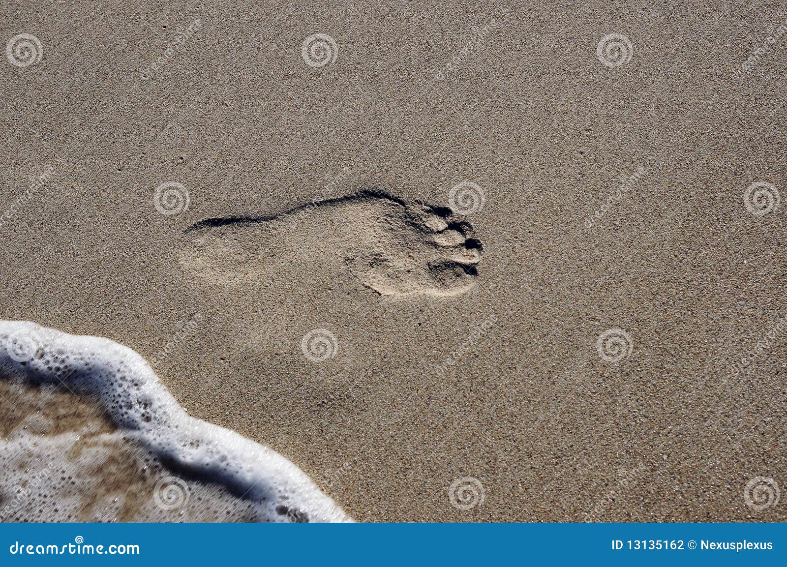 Imprint of Human Feet in the Sand Stock Photo - Image of holiday ...