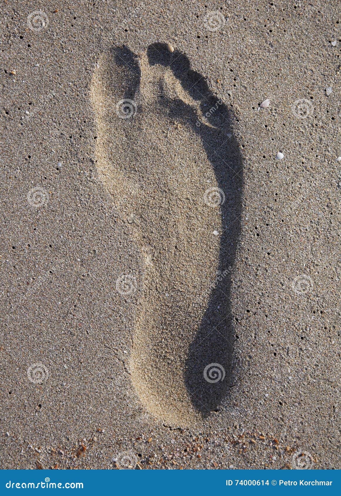 Imprint of Human Feet in the Sand Stock Photo - Image of path, print ...