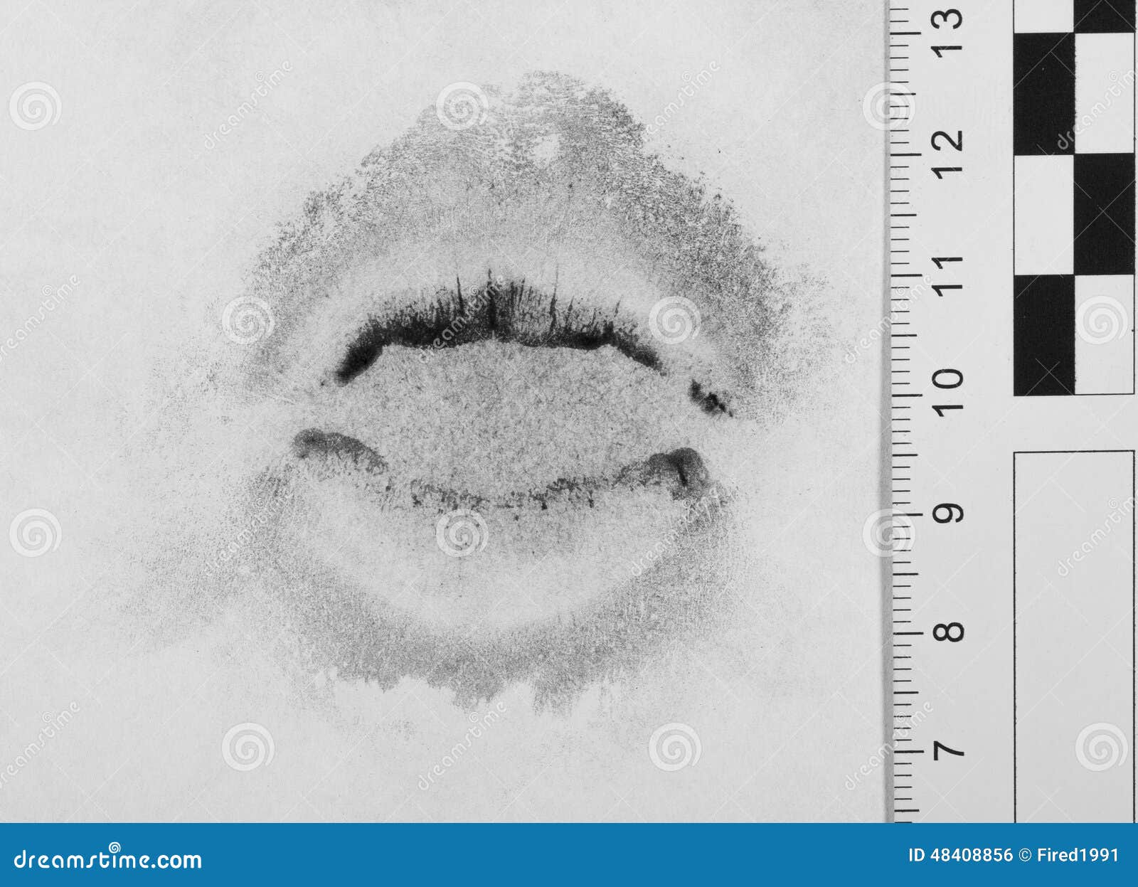 Imprint lips. stock photo. Image of finger, conflict - 48408856