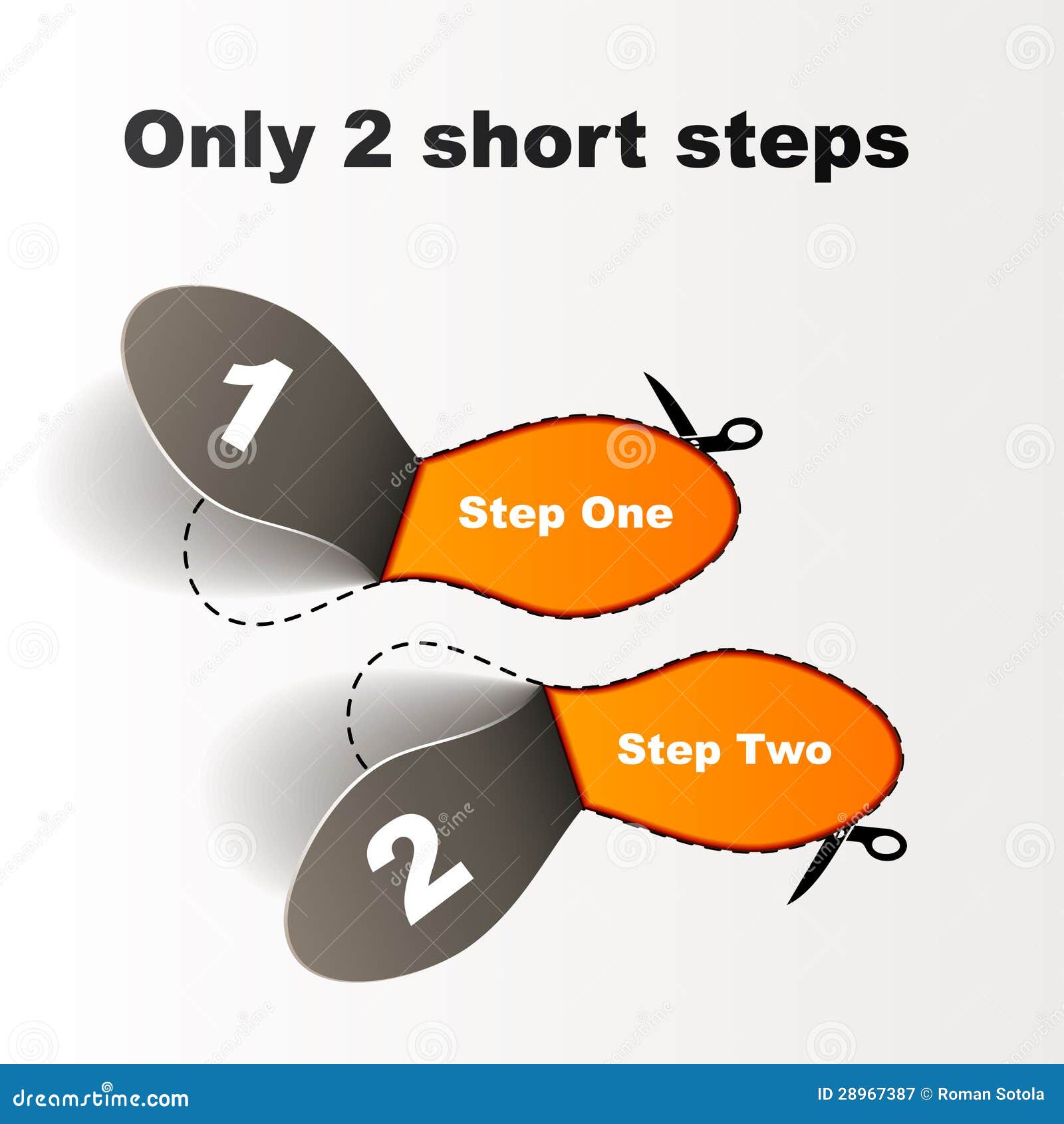 Imprint short steps stock vector. Illustration of advertising - 28967387