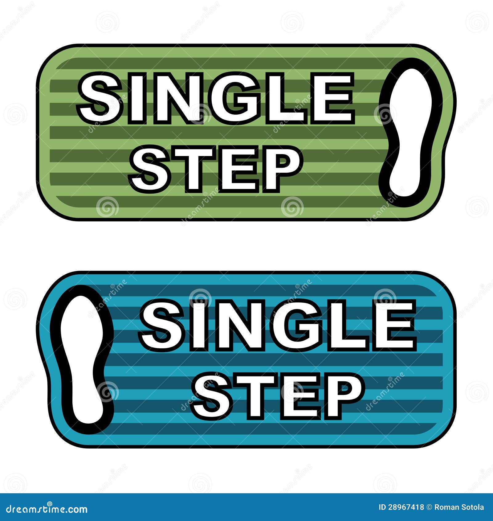Imprint single step labels stock vector. Illustration of business ...