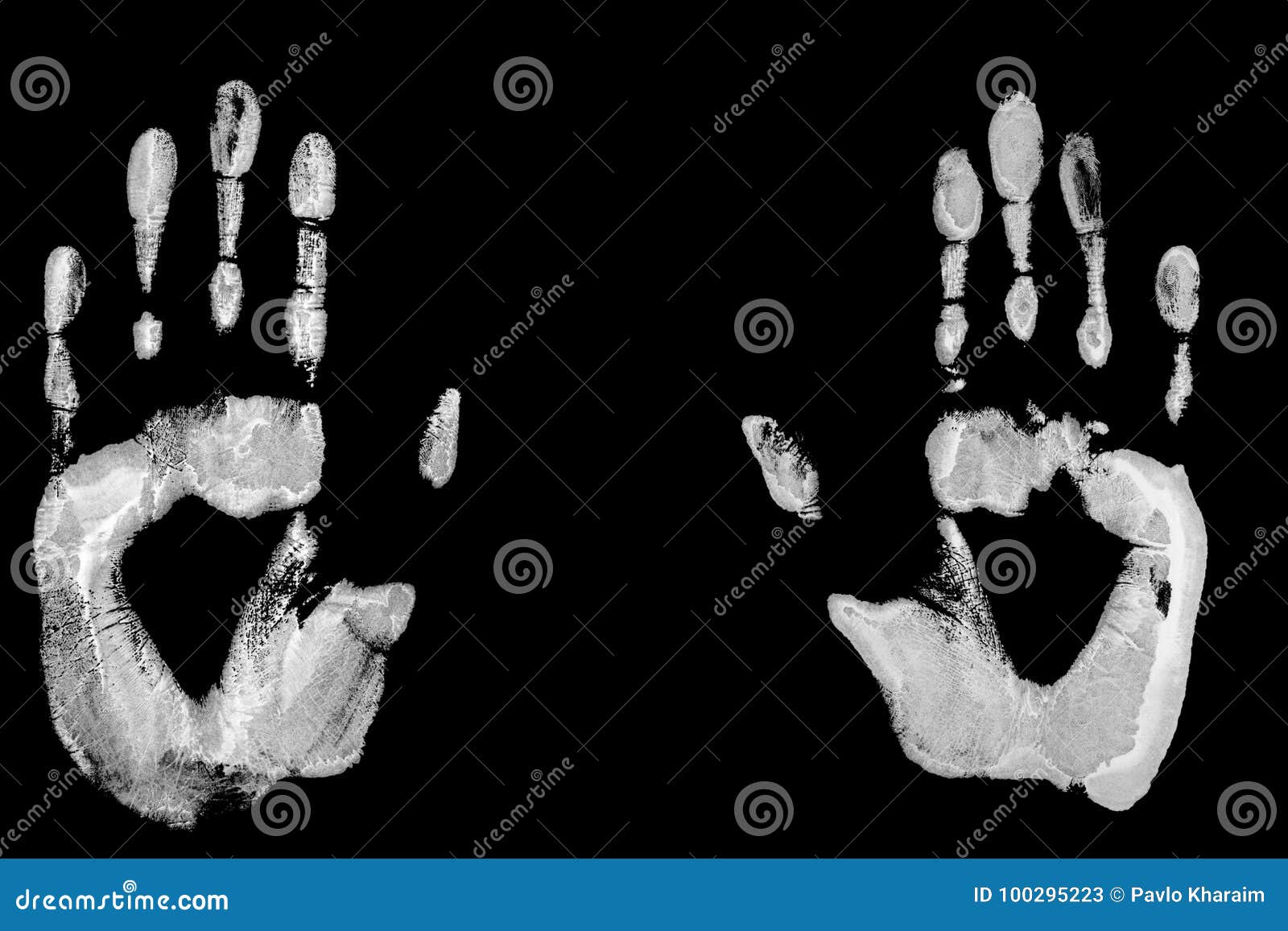 Imprint of White Hand on a Dark Background Closeup Stock Image - Image ...