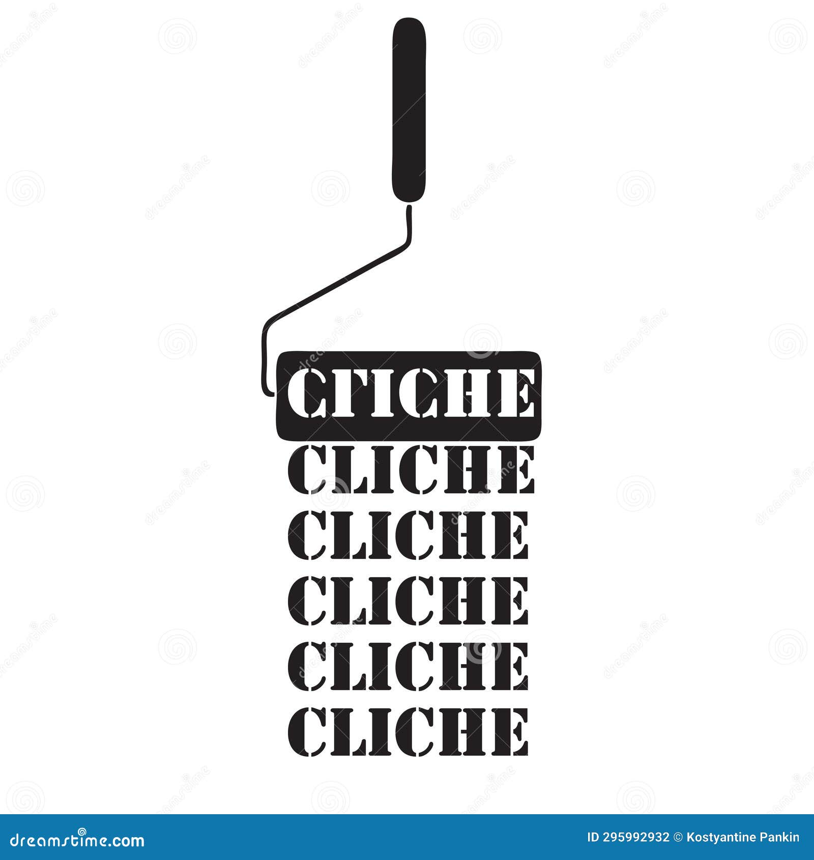 Imprint of the word Cliche stock vector. Illustration of clipart ...