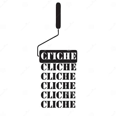 Imprint of the word Cliche stock vector. Illustration of clipart ...