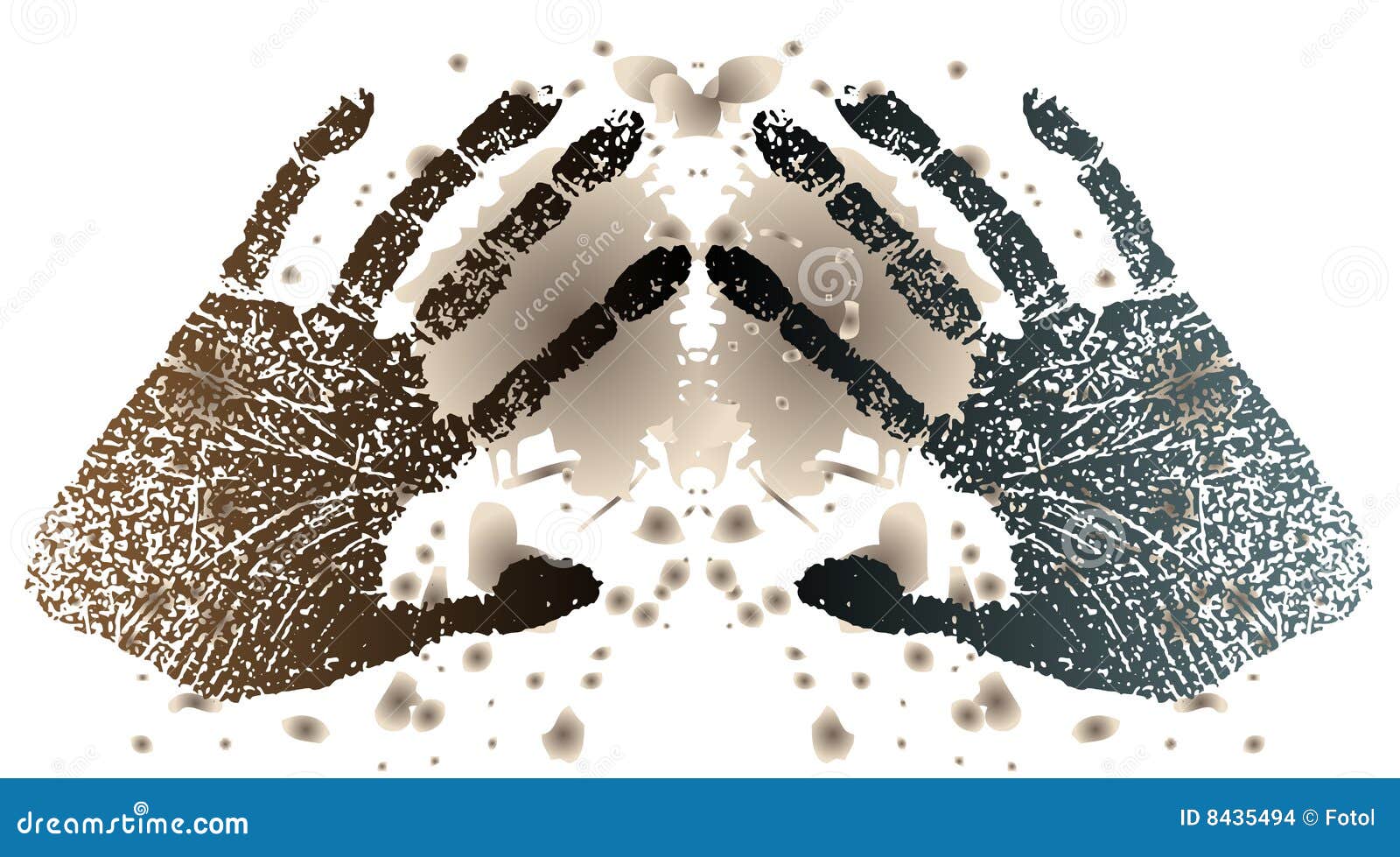 Imprints of hands stock illustration. Illustration of black - 8435494