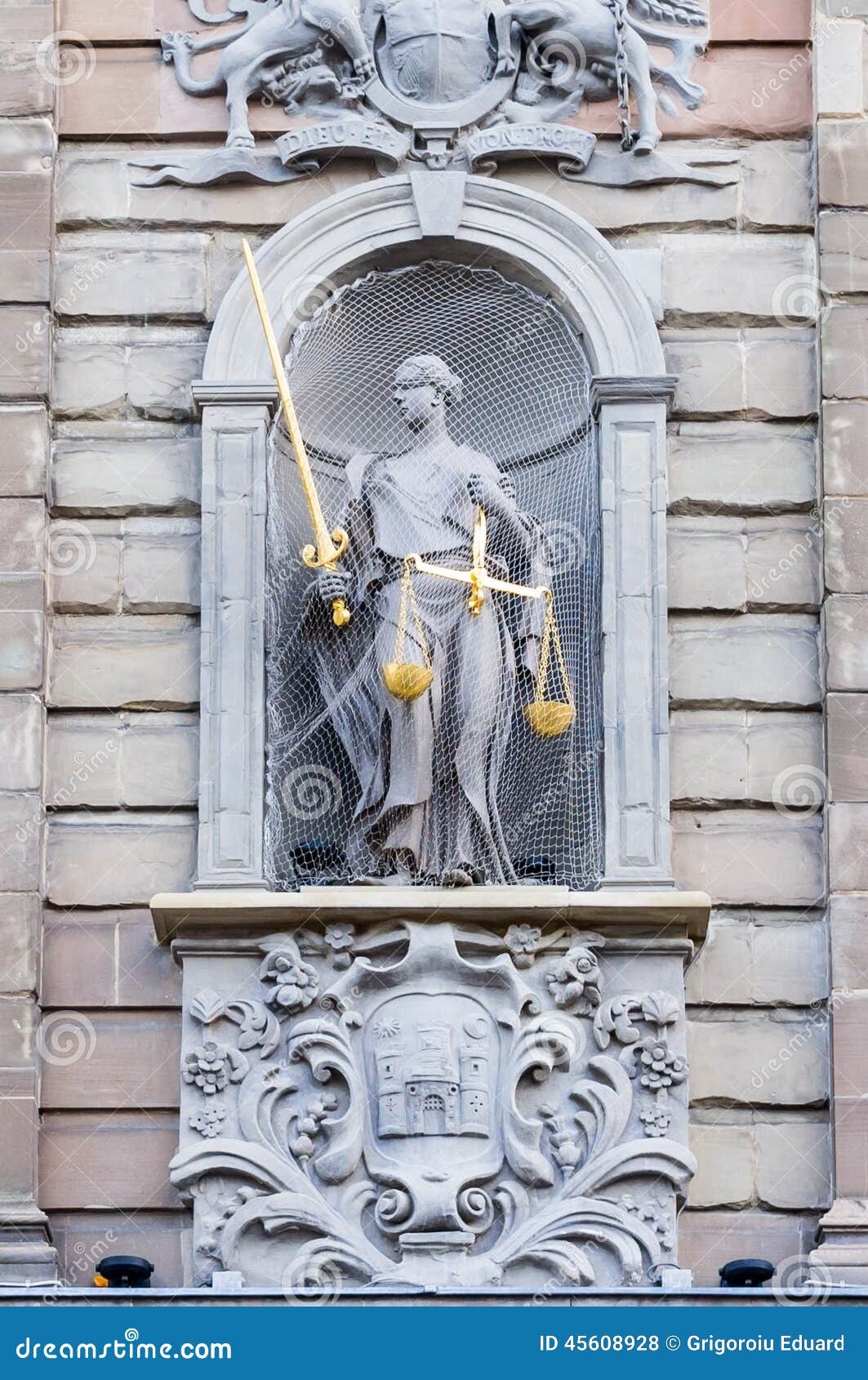 Imprisoned Lady Justice in Chains Stock Photo - Image of guilty ...