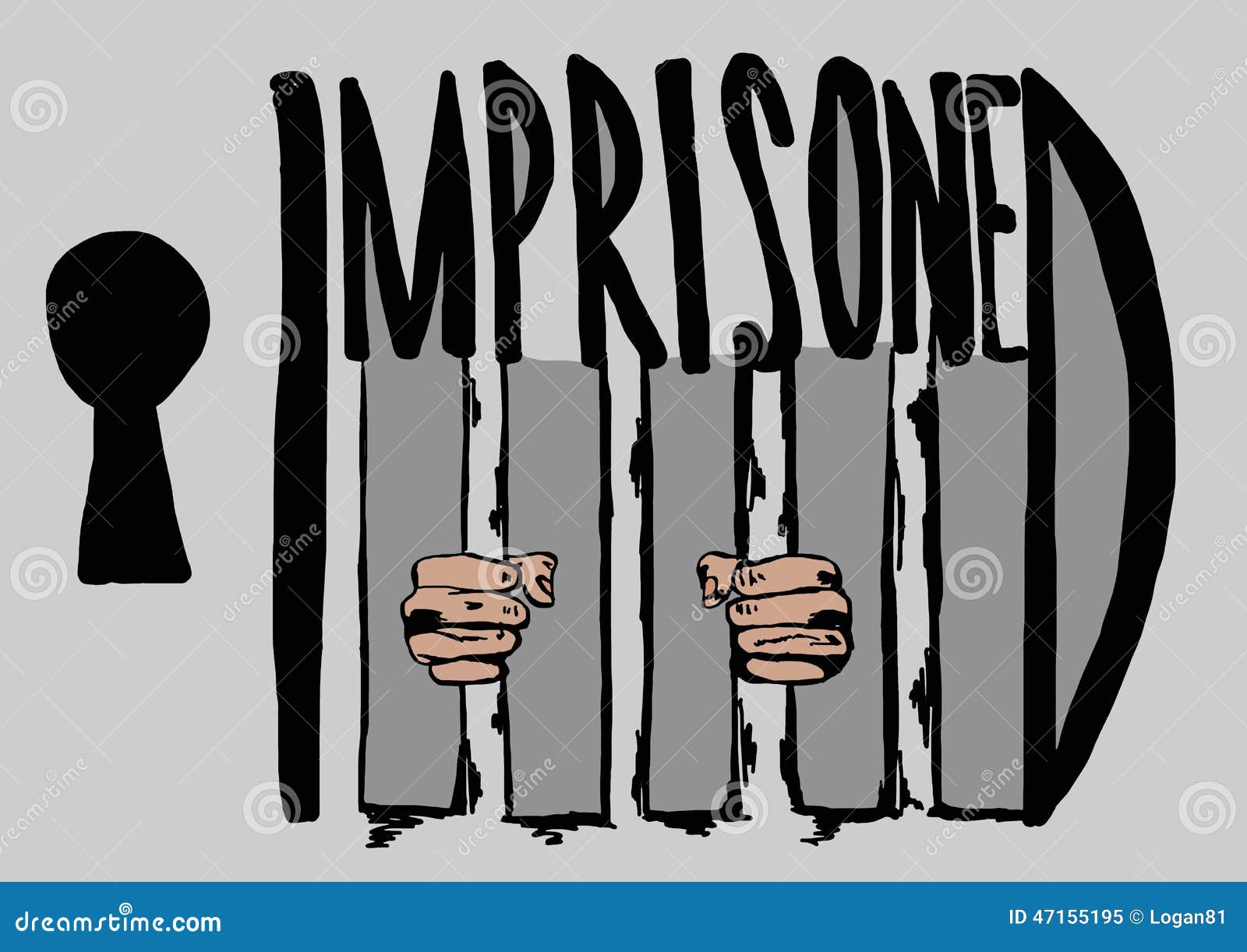 Imprisoned stock illustration. Illustration of close - 47155195