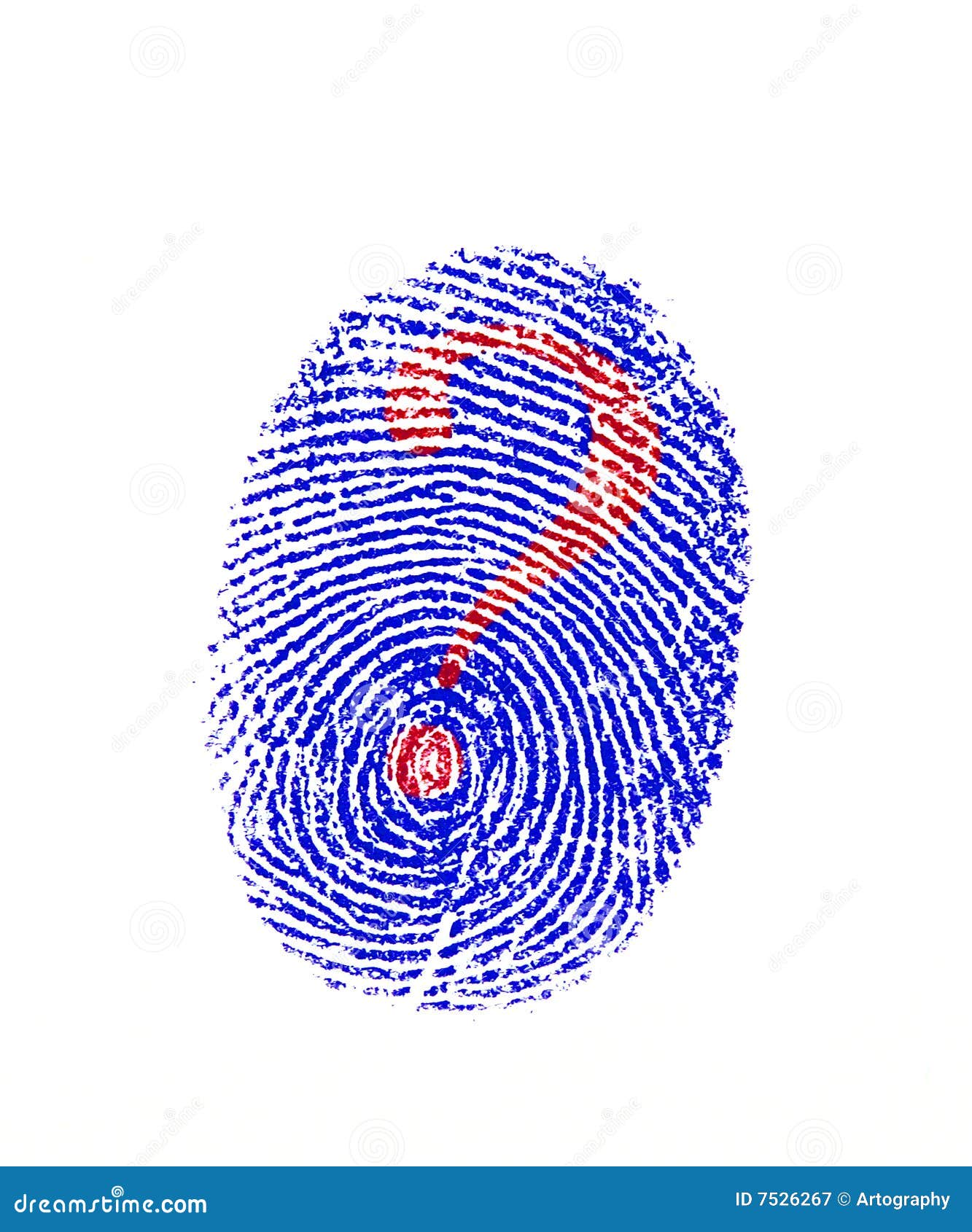 Impronta digitale illustrazione di stock. Illustrazione di curve - 7526267