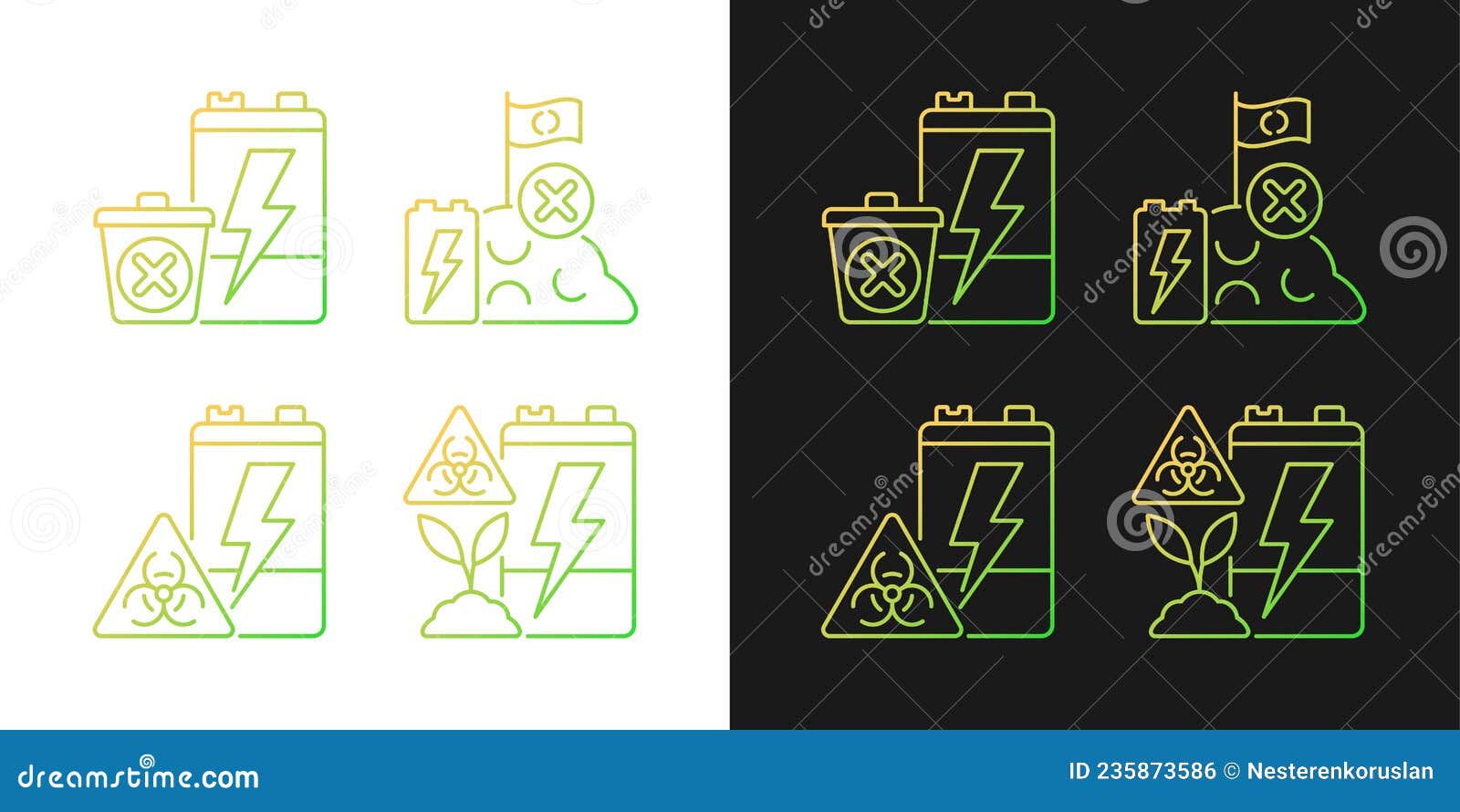 Battery Toxicity Gradient Vector Icon For Dark Theme | CartoonDealer ...