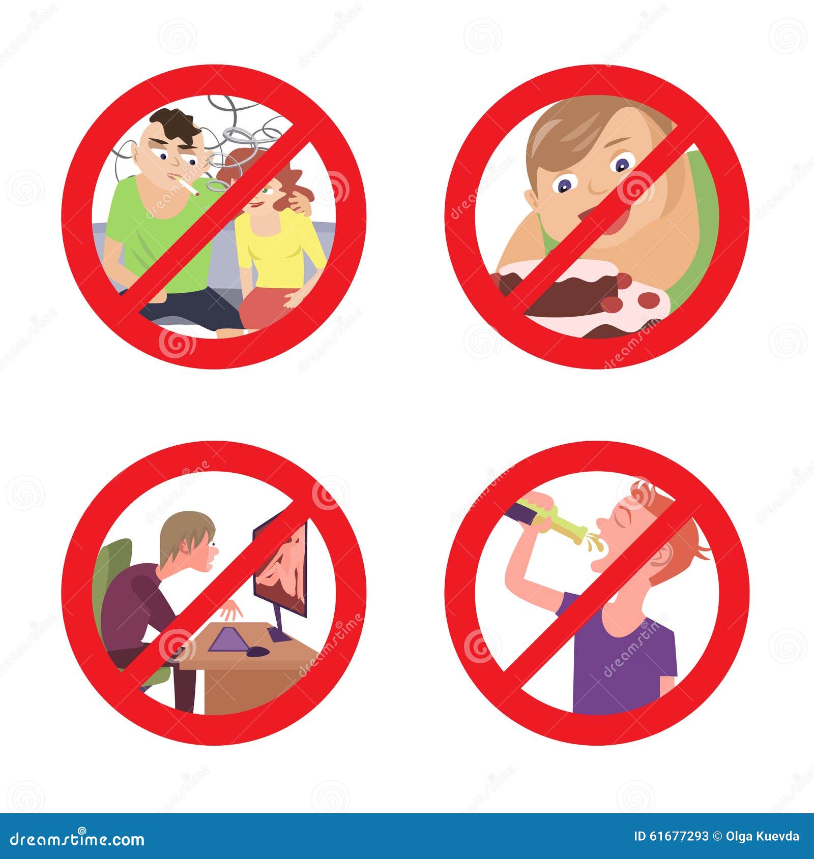 Improper Conduct Prohibition Signs Stock Vector - Illustration of sign ...