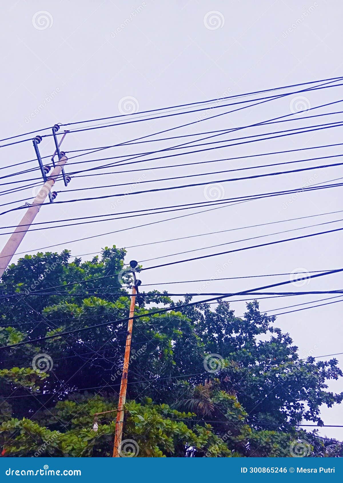 Improper Installation of Electrical Cables, Stock Photo - Image of ...