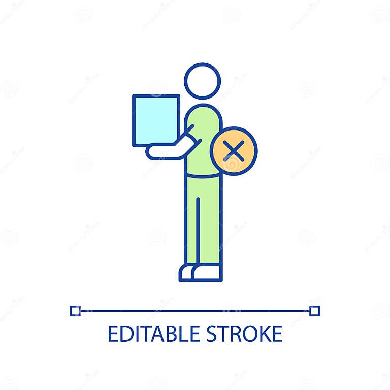 Improper Posture in Lifting Objects RGB Color Icon Stock Vector ...