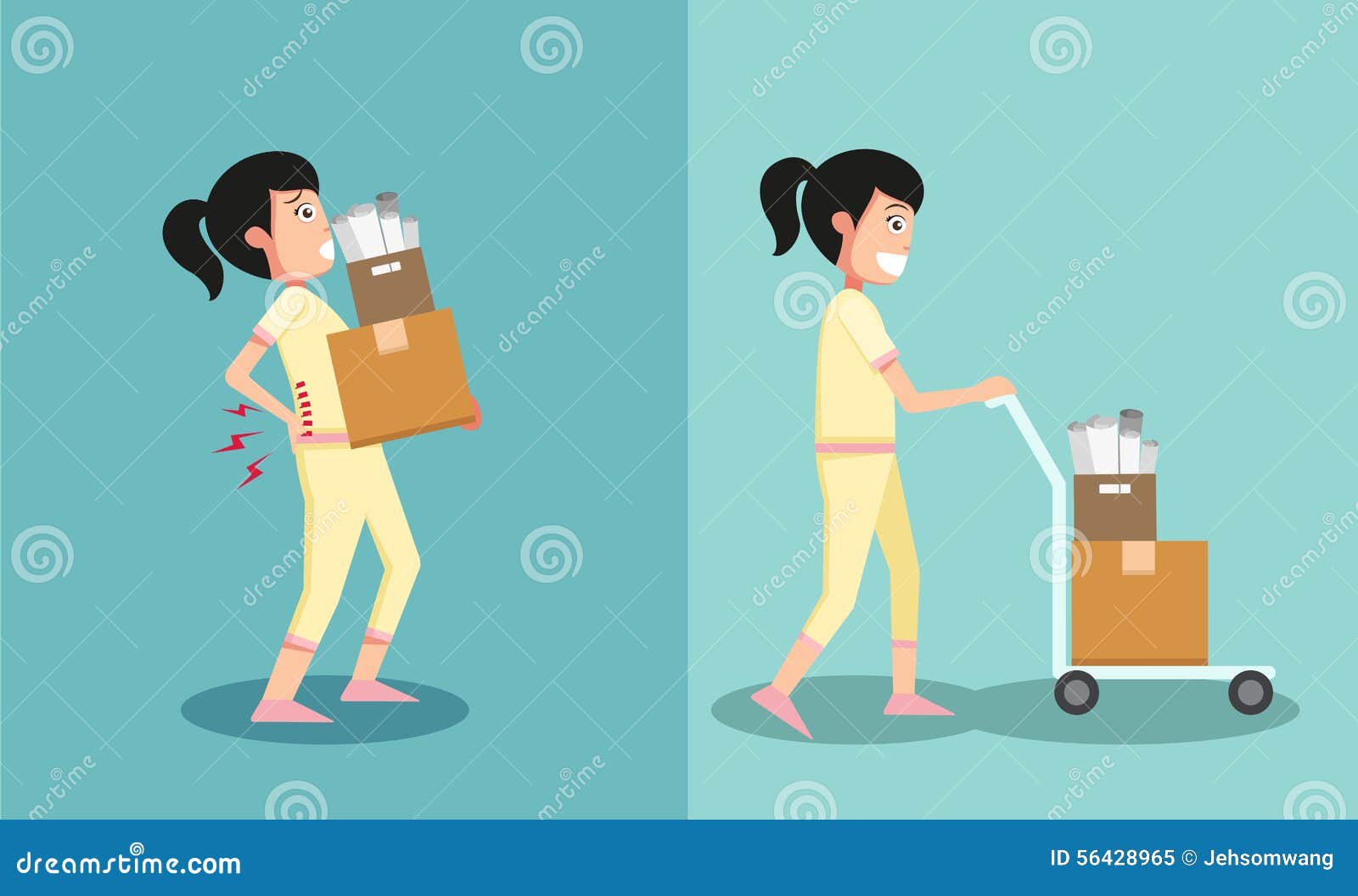Proper Lifting Technique Cartoon Vector | CartoonDealer.com #90415877 Proper Lifting Technique Cartoon Vector | CartoonDealer.com #90415877