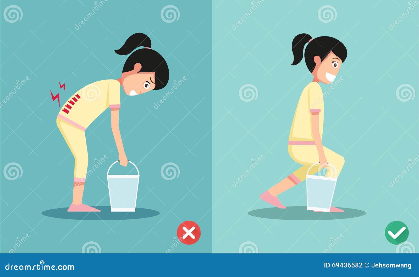 Proper Lifting Technique Cartoon Vector | CartoonDealer.com #90415877 Proper Lifting Technique Cartoon Vector | CartoonDealer.com #90415877