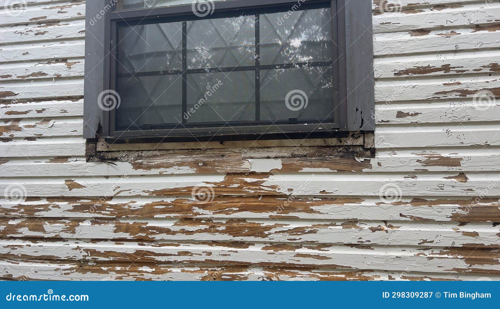 Improperly Installed Window Caused Rot and Damage Stock Image - Image ...