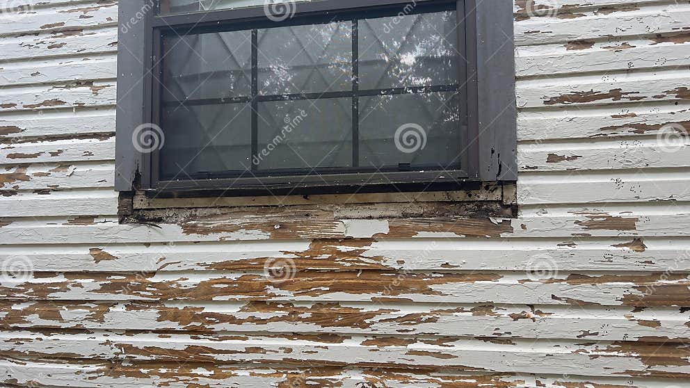 Improperly Installed Window Caused Rot and Damage Stock Image - Image ...