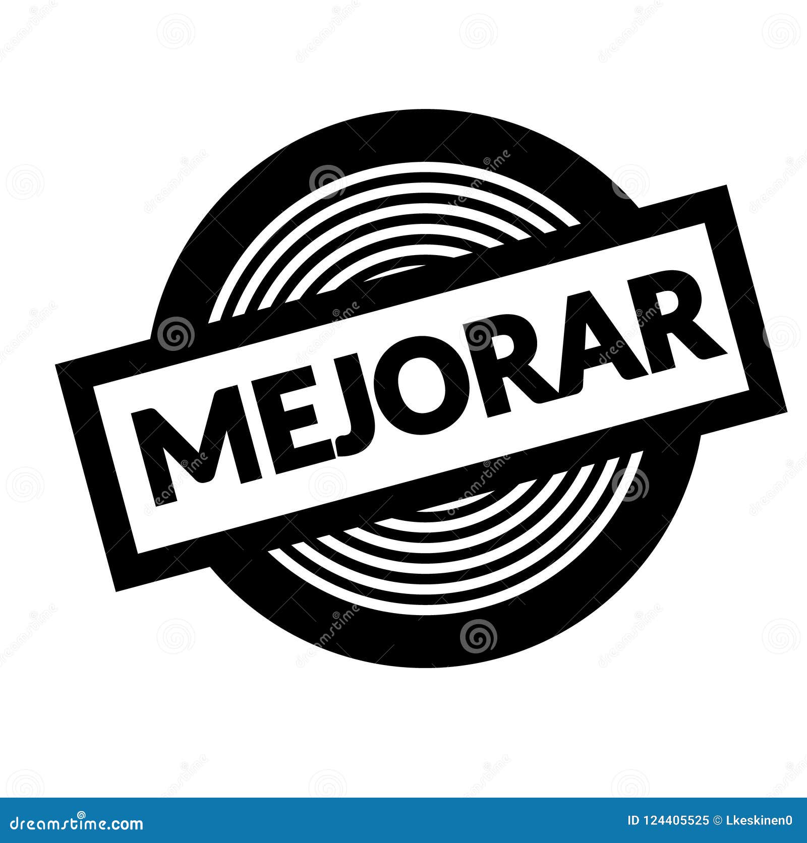 Improve black stamp stock vector. Illustration of icon - 124405525