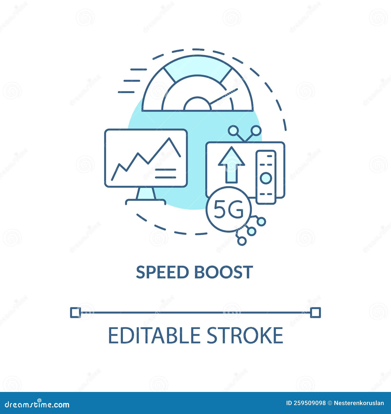 Improve Connection Speed Turquoise Concept Icon Stock Illustration ... Improve Connection Speed Turquoise Concept Icon Stock Illustration ...