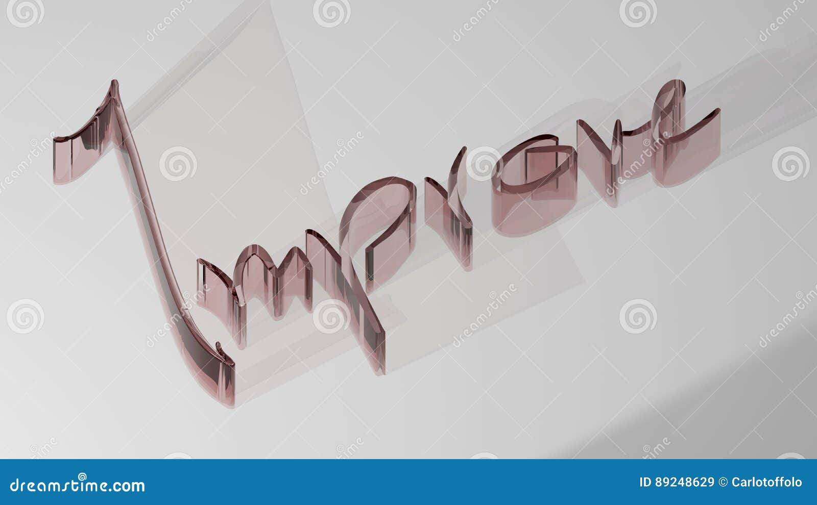 Improve - 3D Rendering stock illustration. Illustration of ...