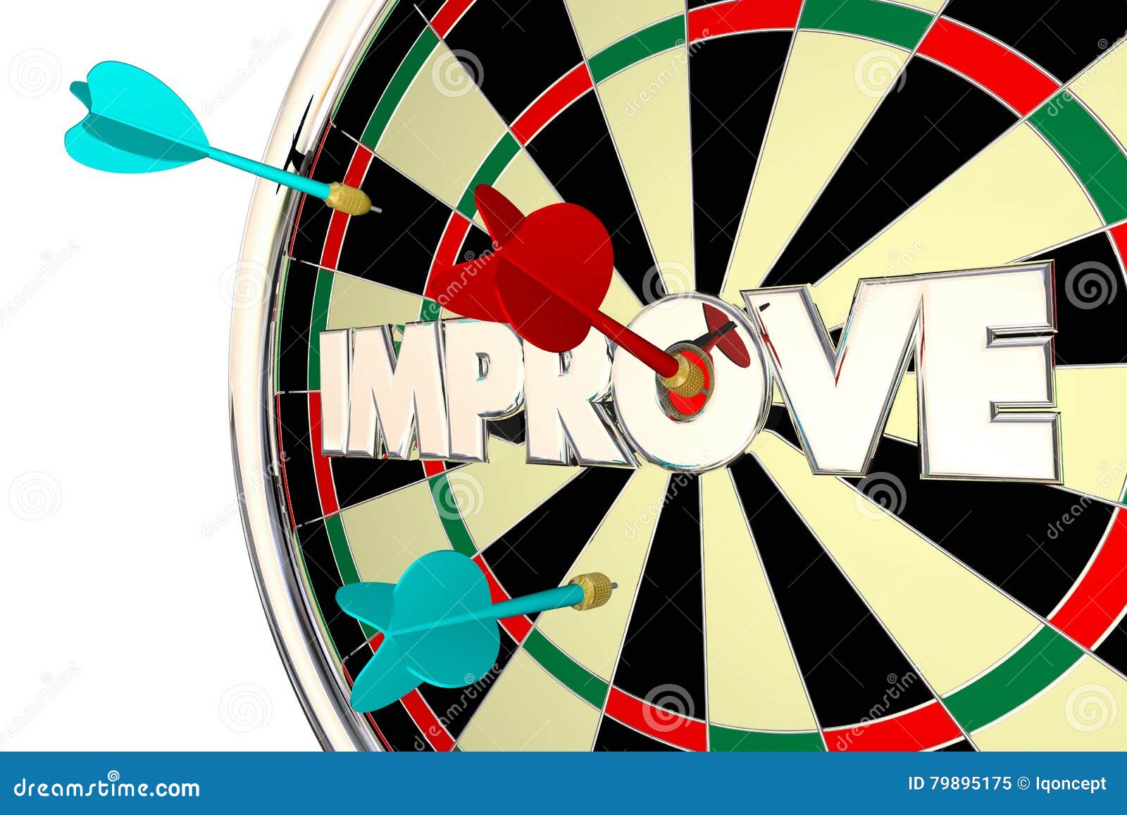 Improve Get Better Word Dard Board Stock Illustration - Illustration of ...