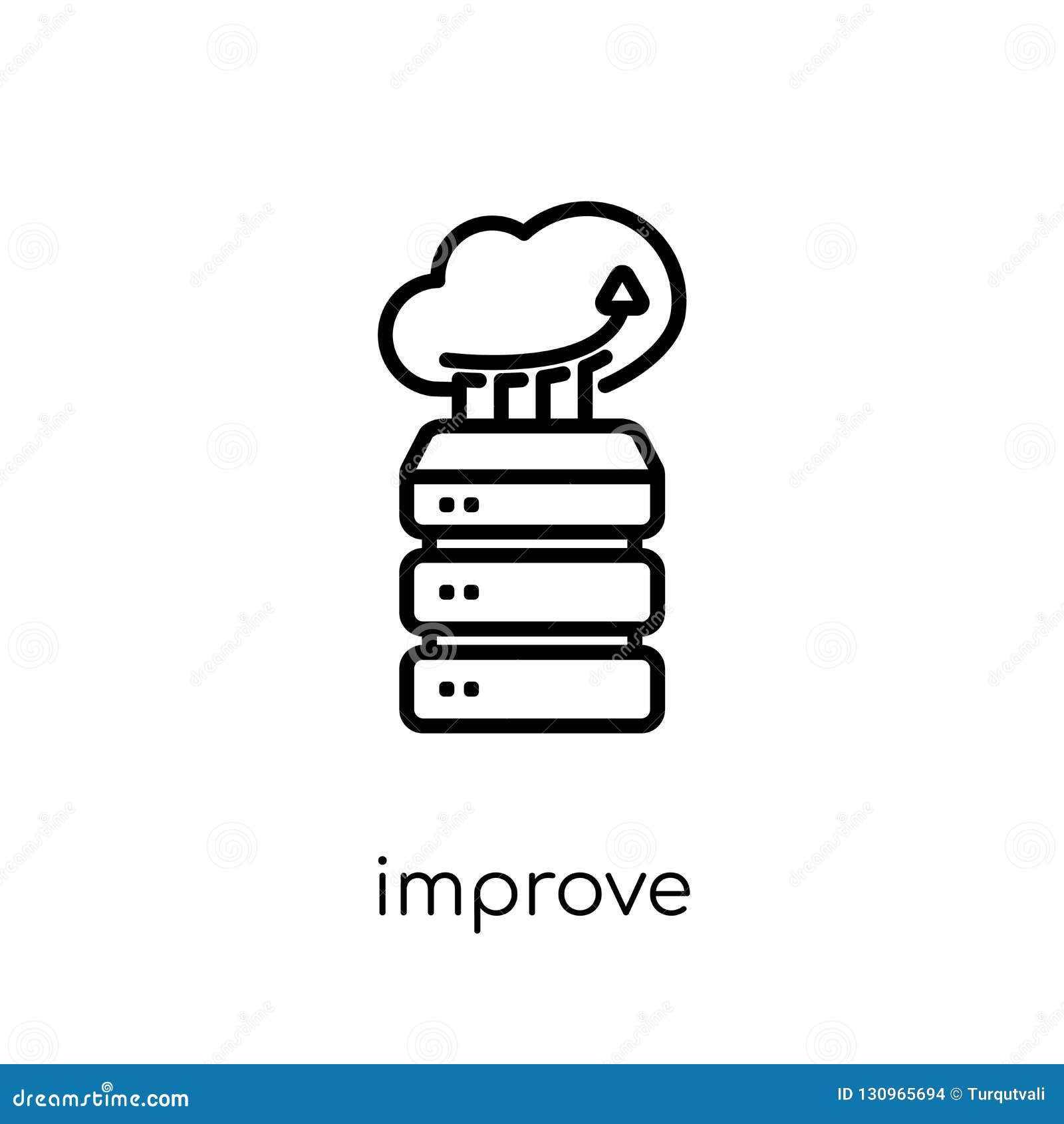 Improve Icon. Trendy Modern Flat Linear Vector Improve Icon on W Stock ...