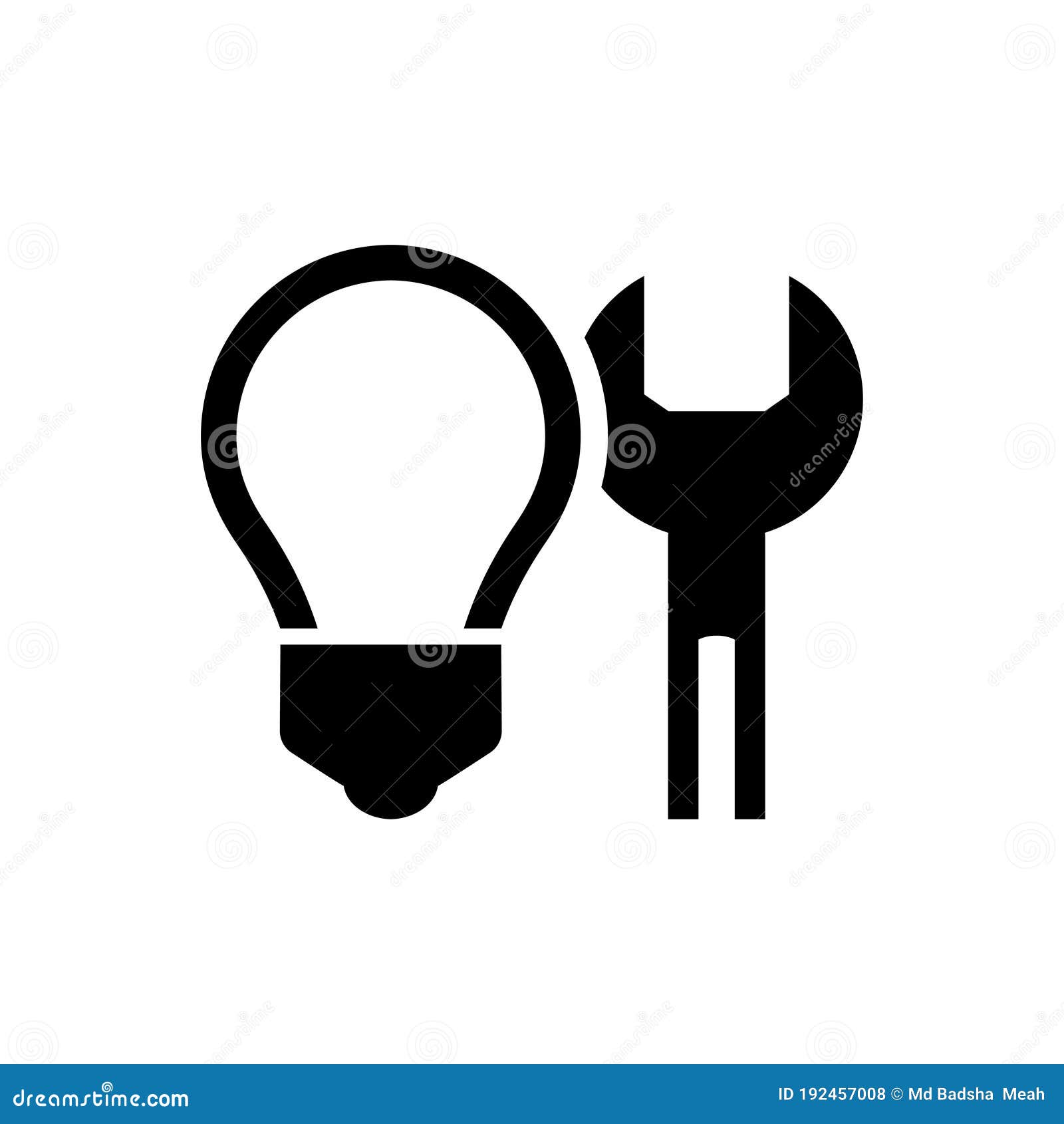 Improve Idea Icon stock vector. Illustration of bulb - 192457008