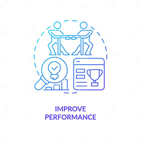 Improve Performance Blue Gradient Concept Icon Stock Vector ...
