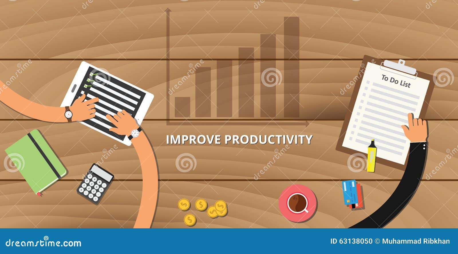 Improve Productivity Concept Stock Vector - Illustration of increase ...