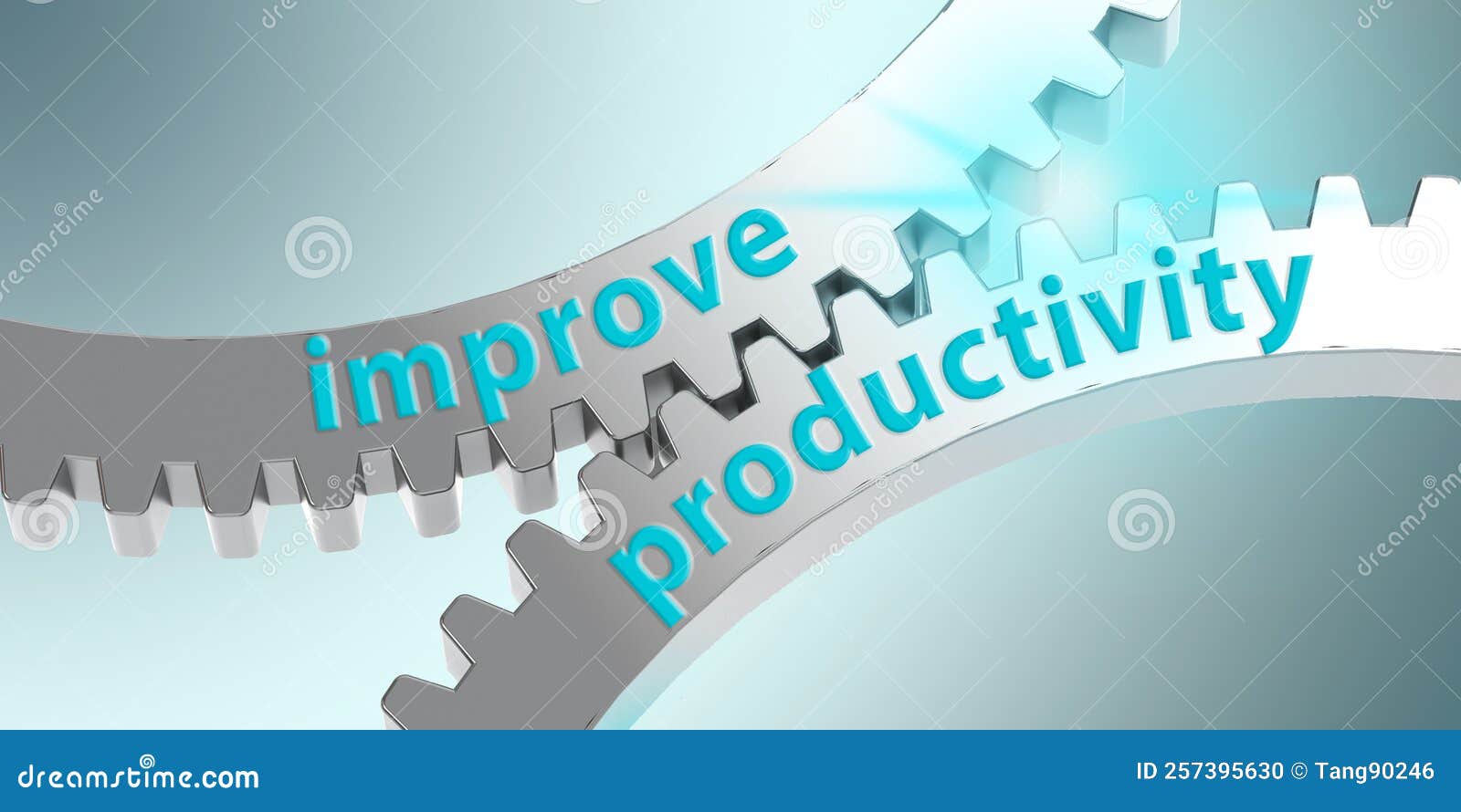 Improve Productivity Word on Gears Stock Illustration - Illustration of ...