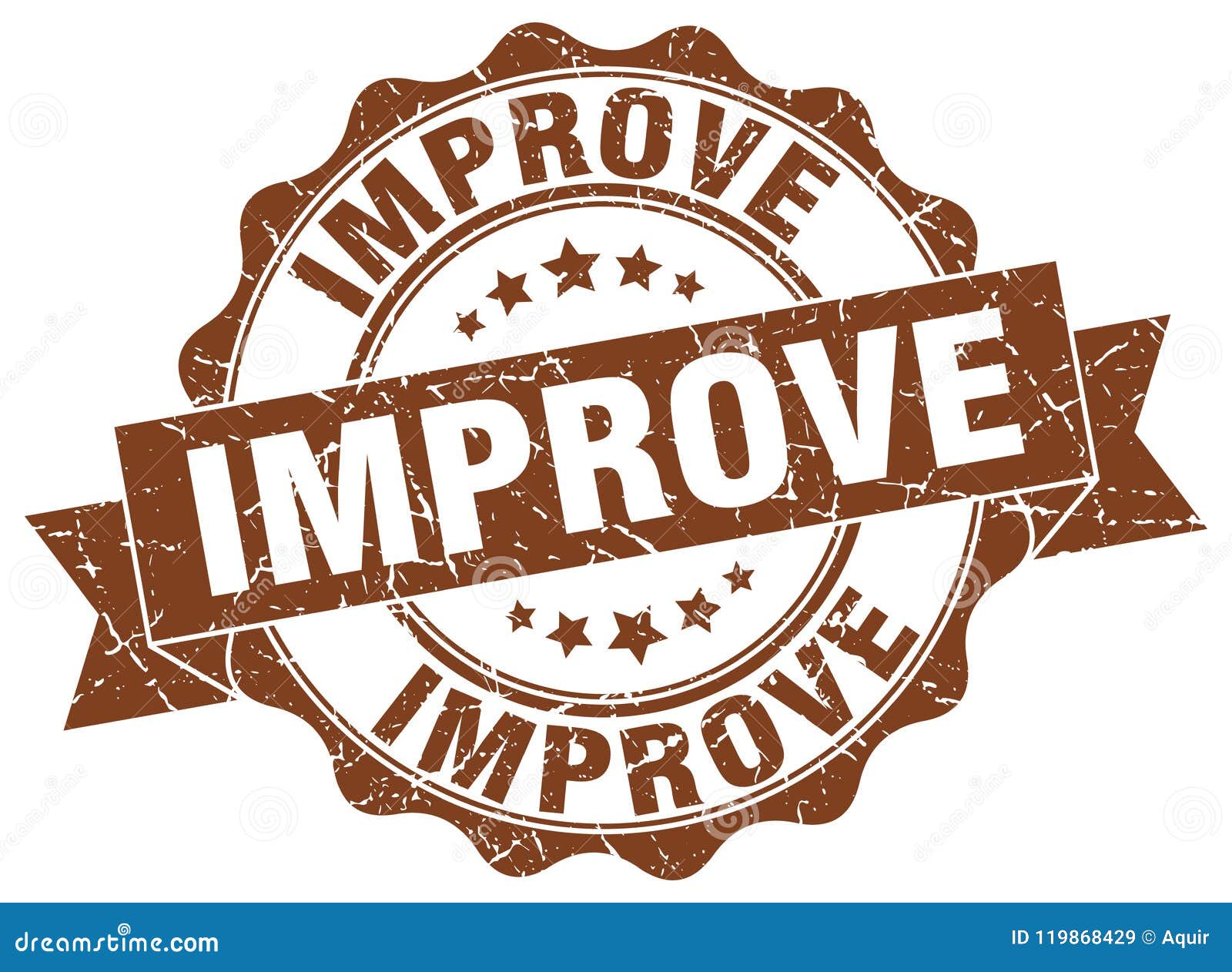 Improve seal. stamp stock vector. Illustration of white - 119868429