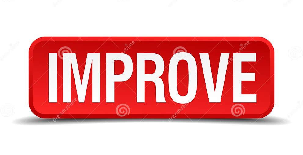 Improve button stock vector. Illustration of push, shiny - 121047600