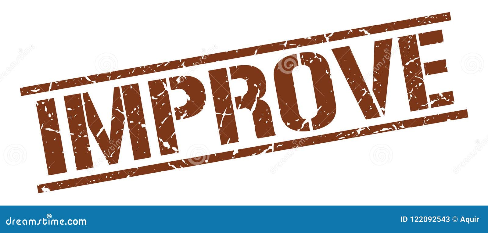 Improve stamp stock vector. Illustration of white, square - 122092543