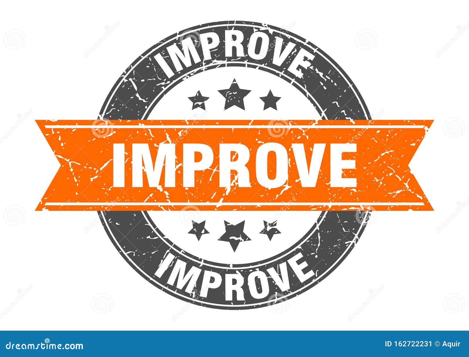 Improve stamp stock vector. Illustration of vector, ribbon - 162722231