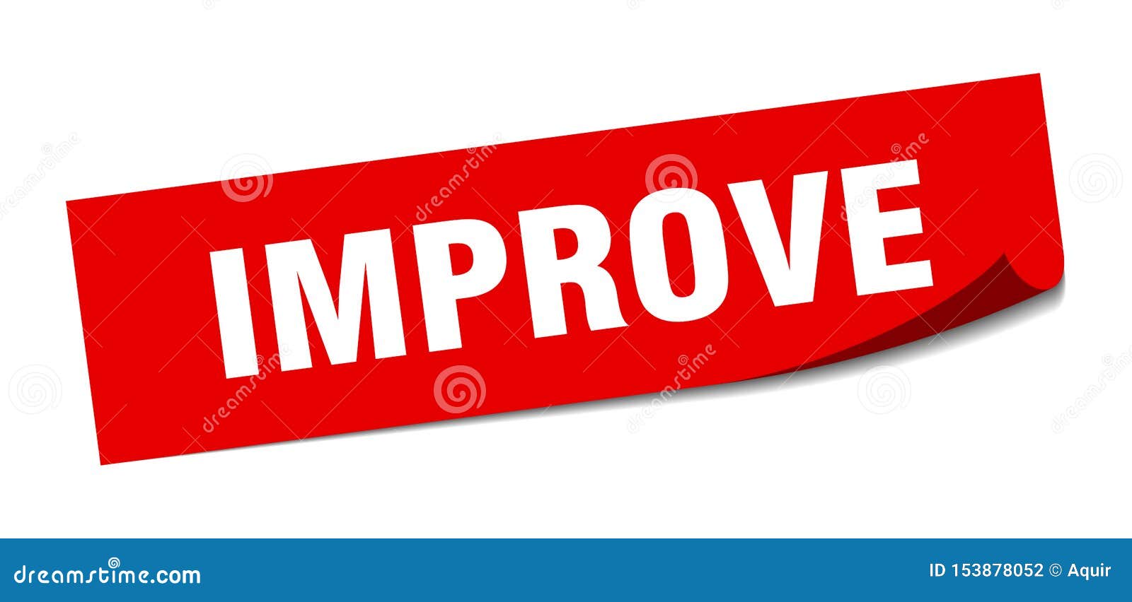 Improve sticker. stock vector. Illustration of note - 153878052