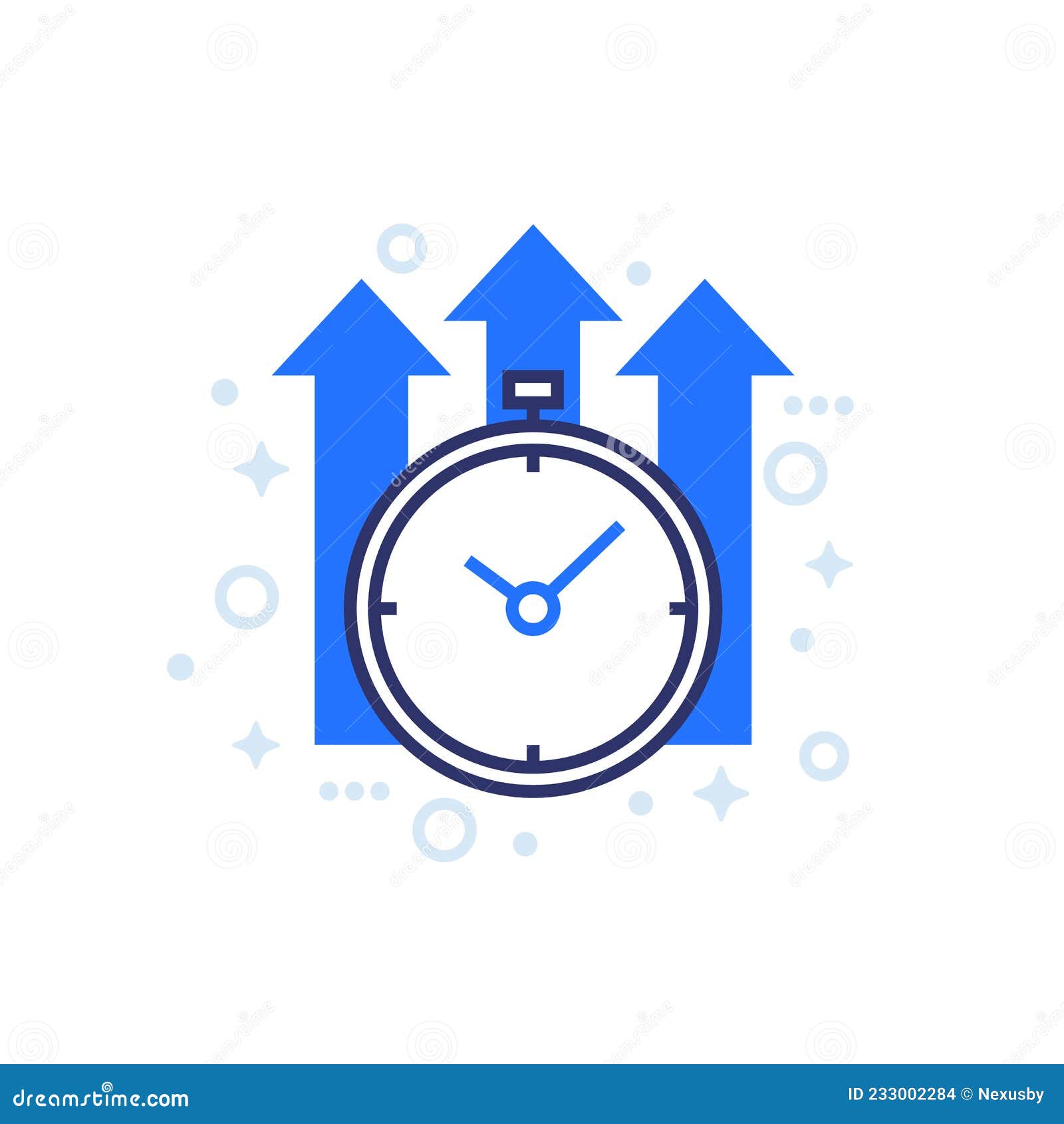 Improve time icon on white stock vector. Illustration of deadline ...