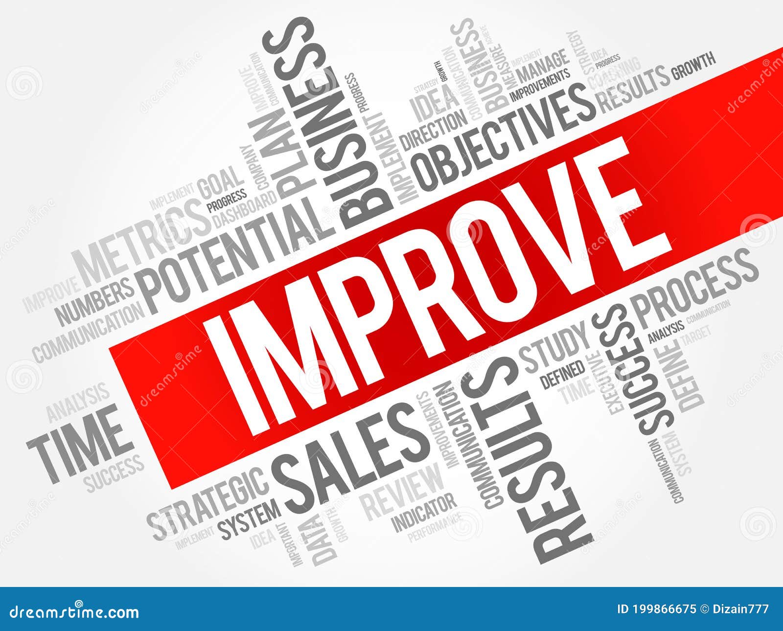 Improve word cloud collage stock illustration. Illustration of ...